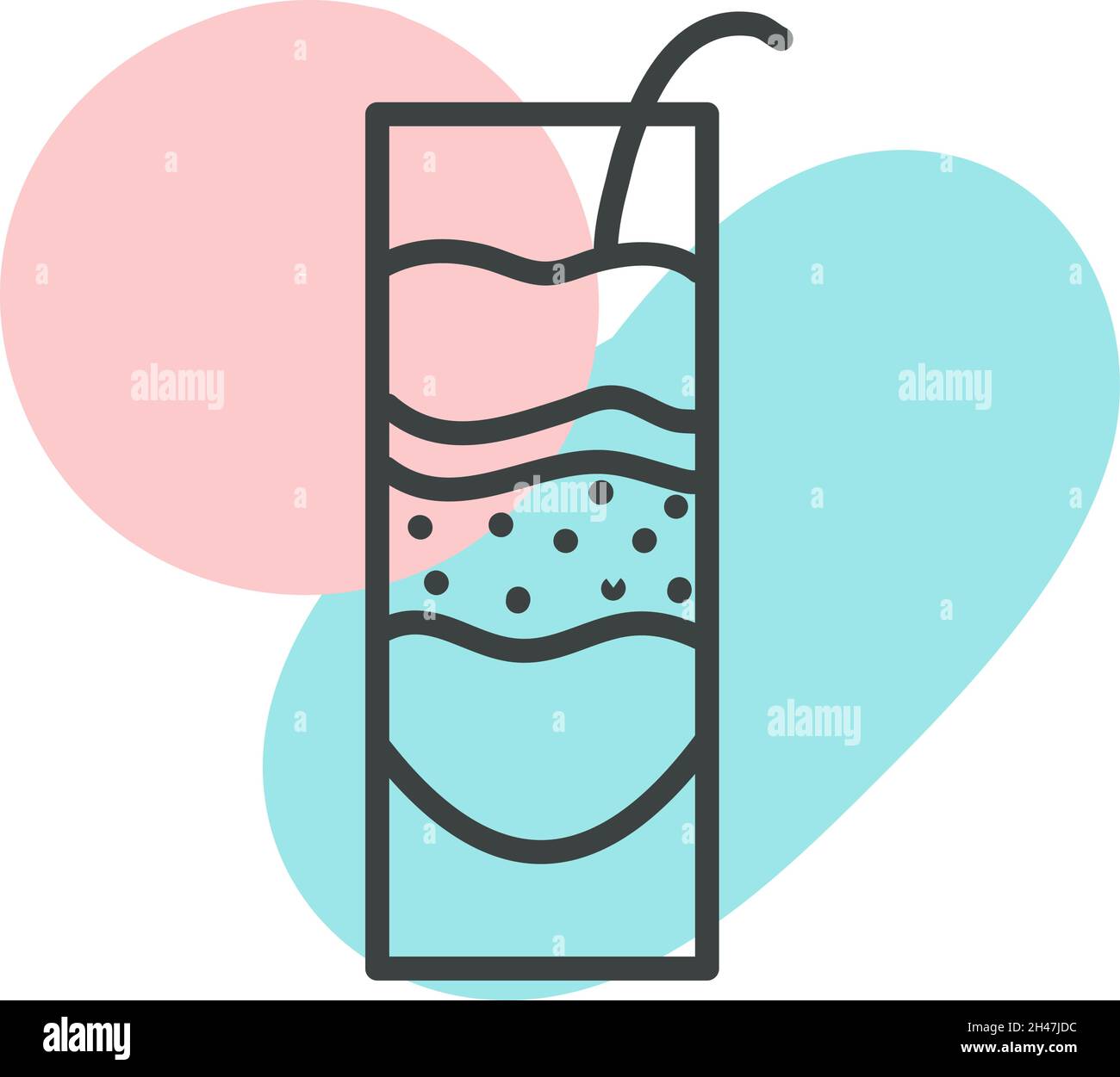 Glass of juice, illustration, vector, on a white background Stock ...