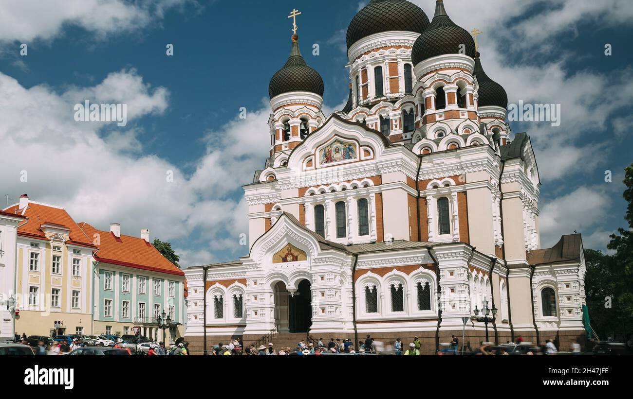 Tallinn, Estonia. Alexander Nevsky Cathedral. Famous Orthodox Cathedral ...