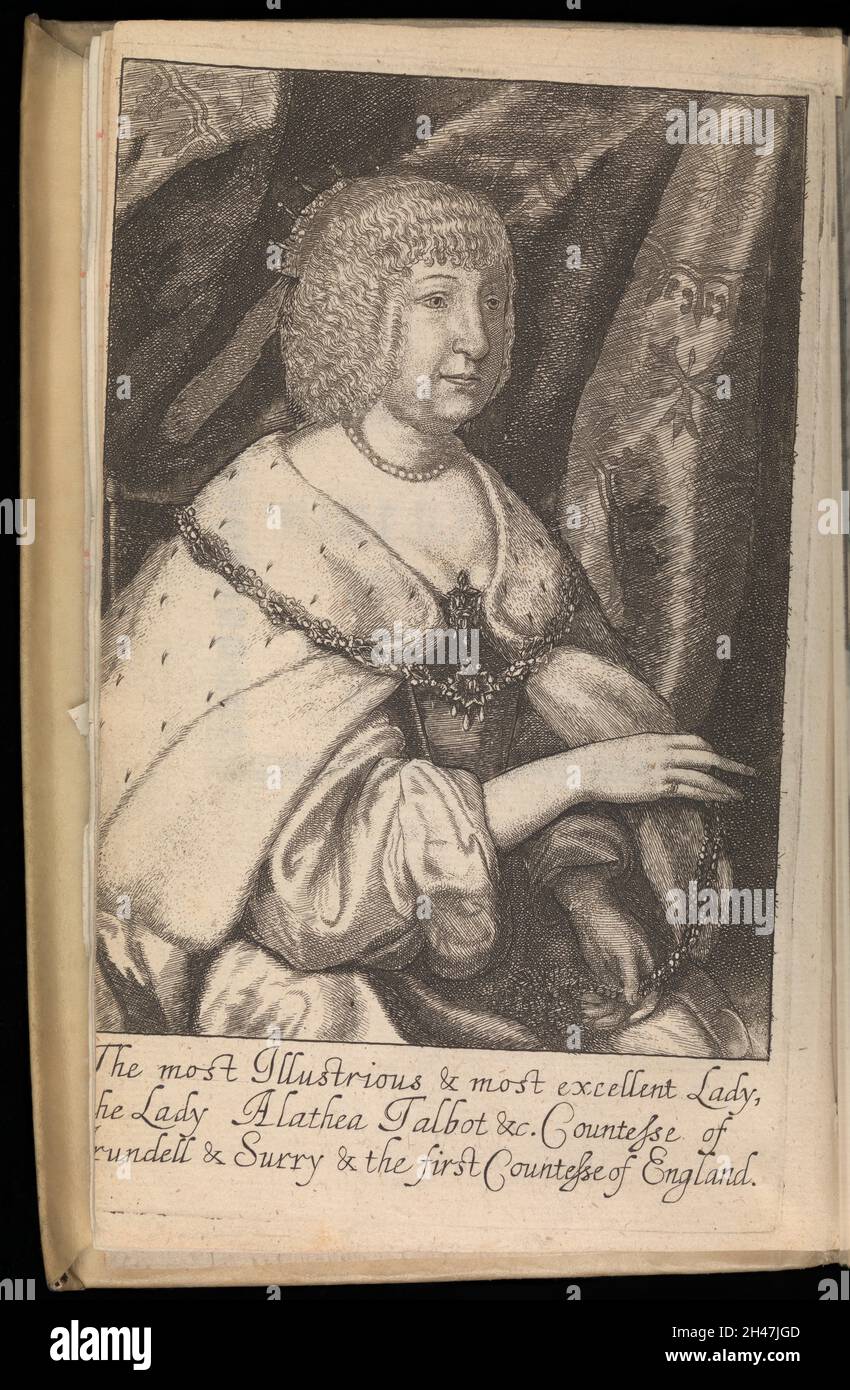 Frontispiece, Lady Alathea Talbot. Engraving, 1655 Stock Photo - Alamy