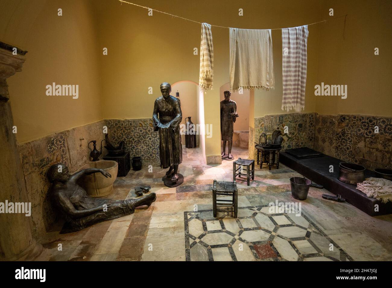 Interior of the reconstituted 18th century Turkish Hamam al Pasha [al ...