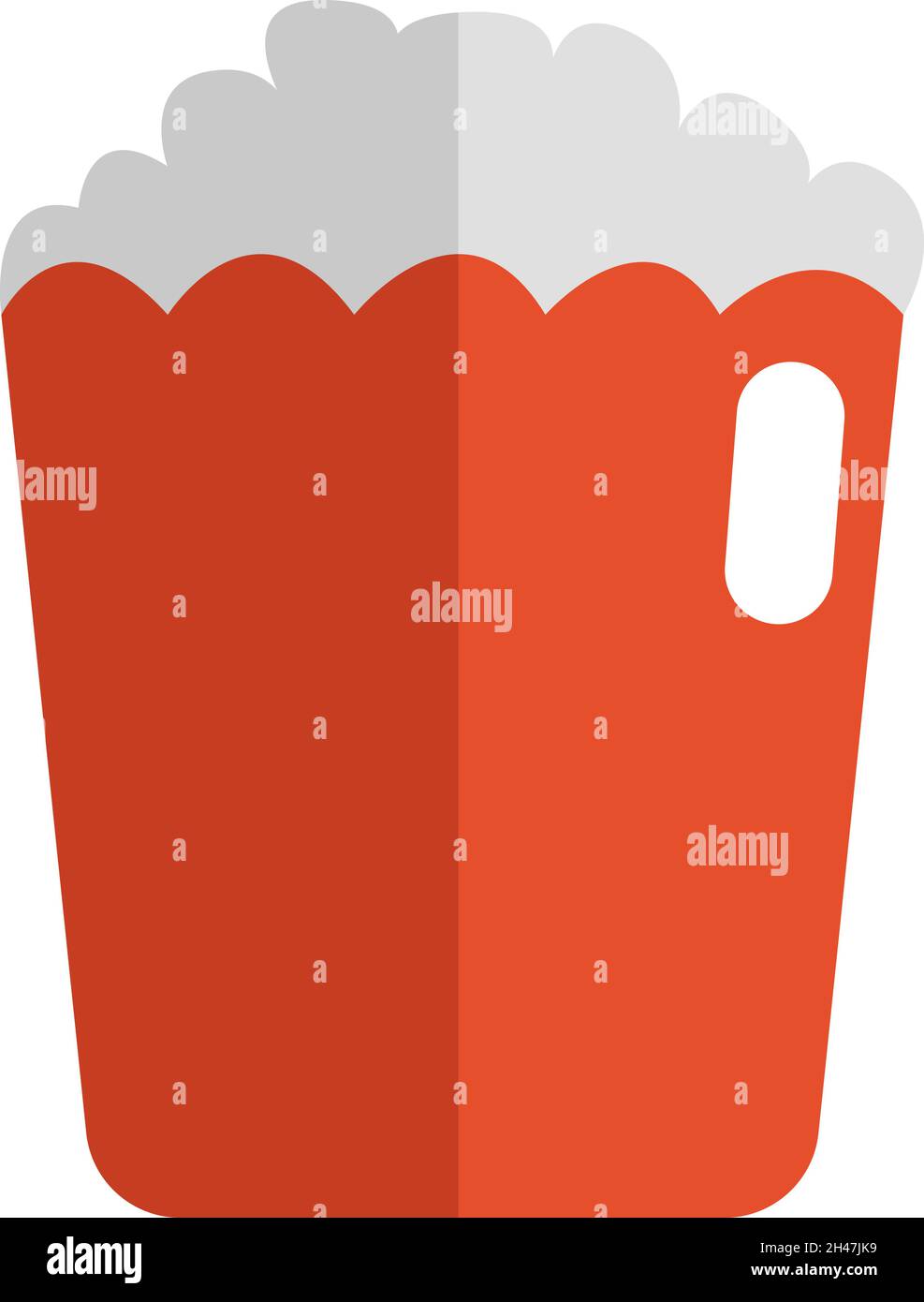 Fast food popcorn, illustration, vector, on a white background Stock ...