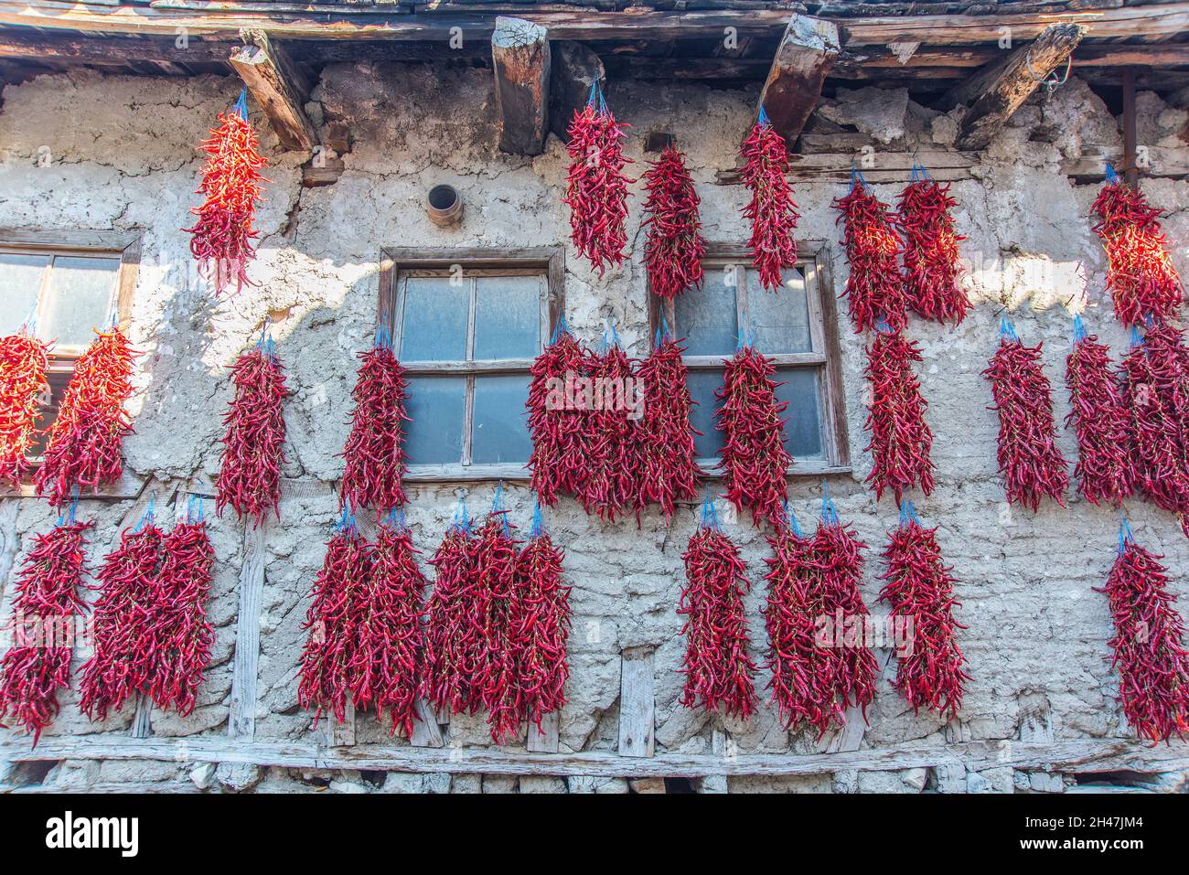 Dried Chili Peppers at outdoor Stock Photo - Alamy