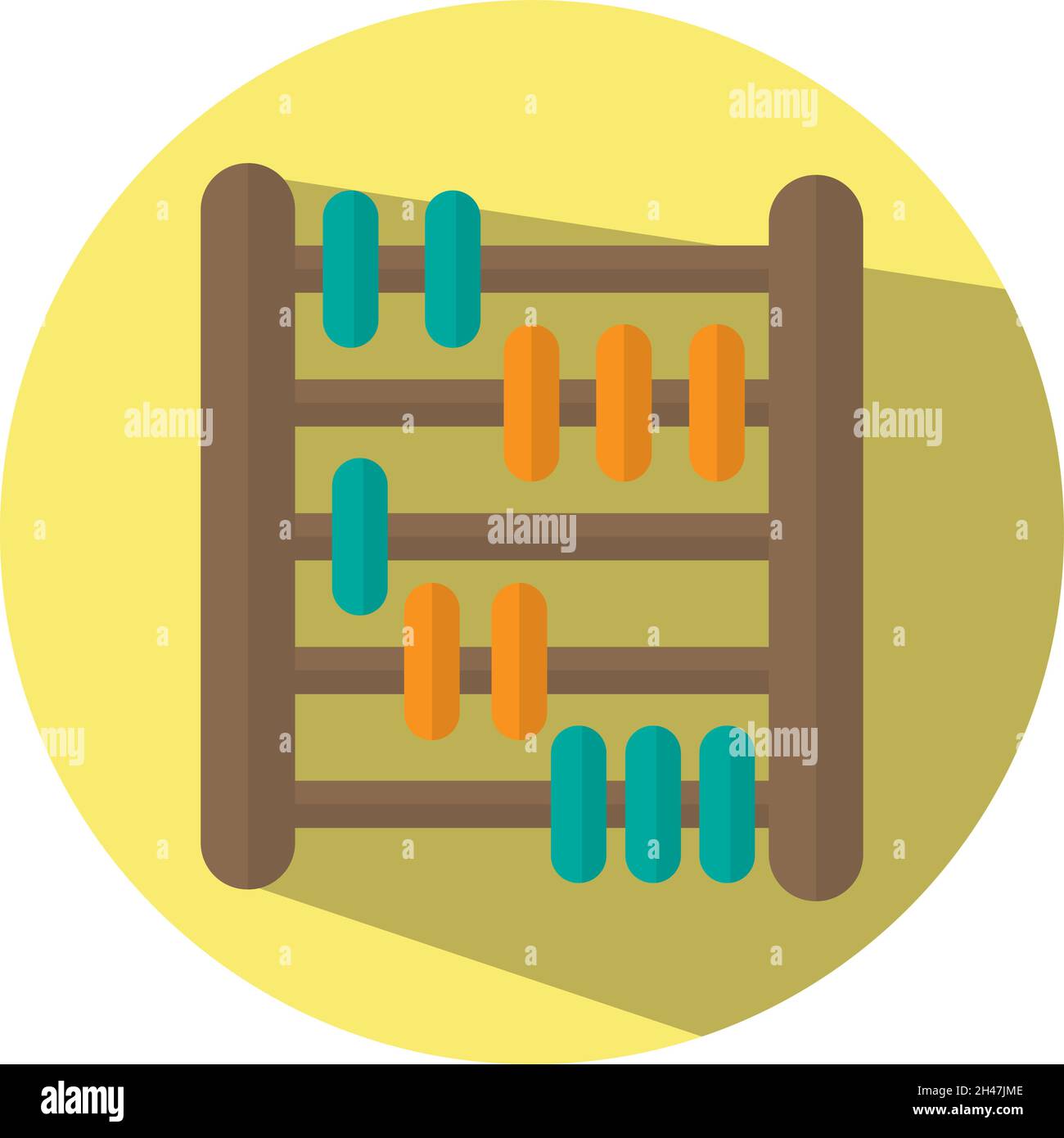 Education abacus, illustration, vector, on a white background Stock ...