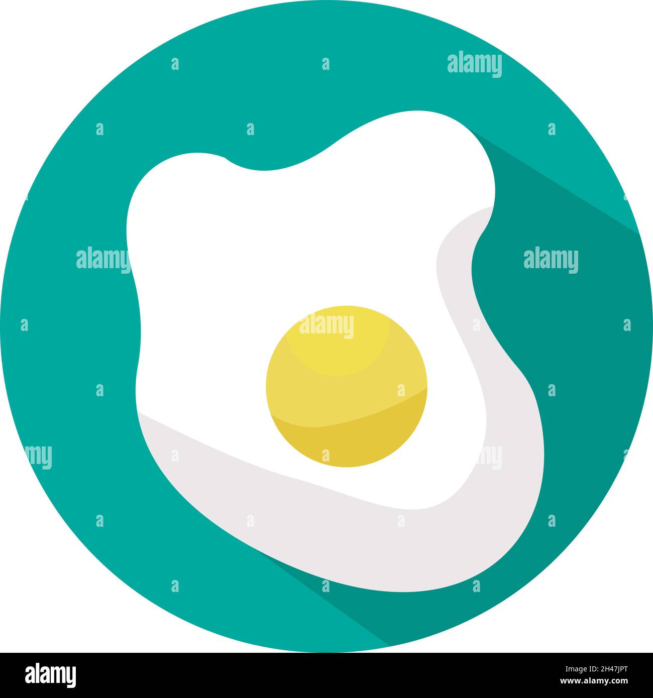 Realistic fried egg icon Stock Vector Images - Alamy
