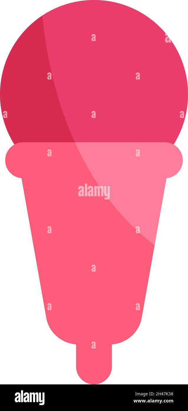 Pink microphone, illustration, vector, on a white background Stock ...