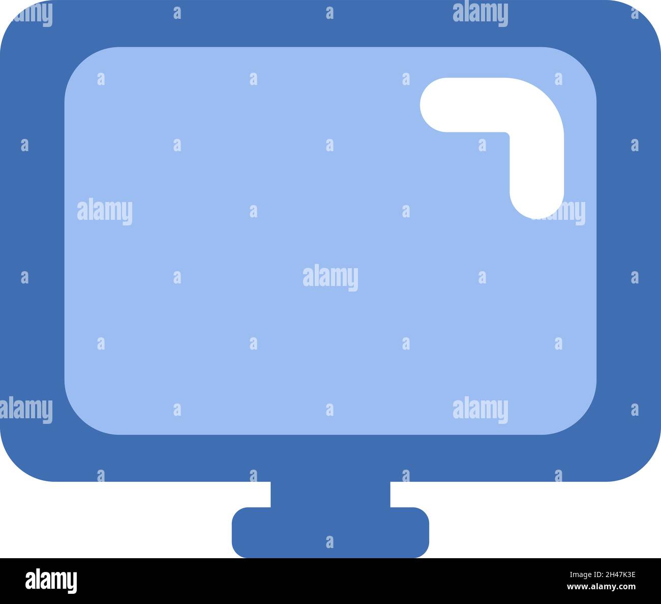 Blue TV, illustration, vector, on a white background Stock Vector Image ...