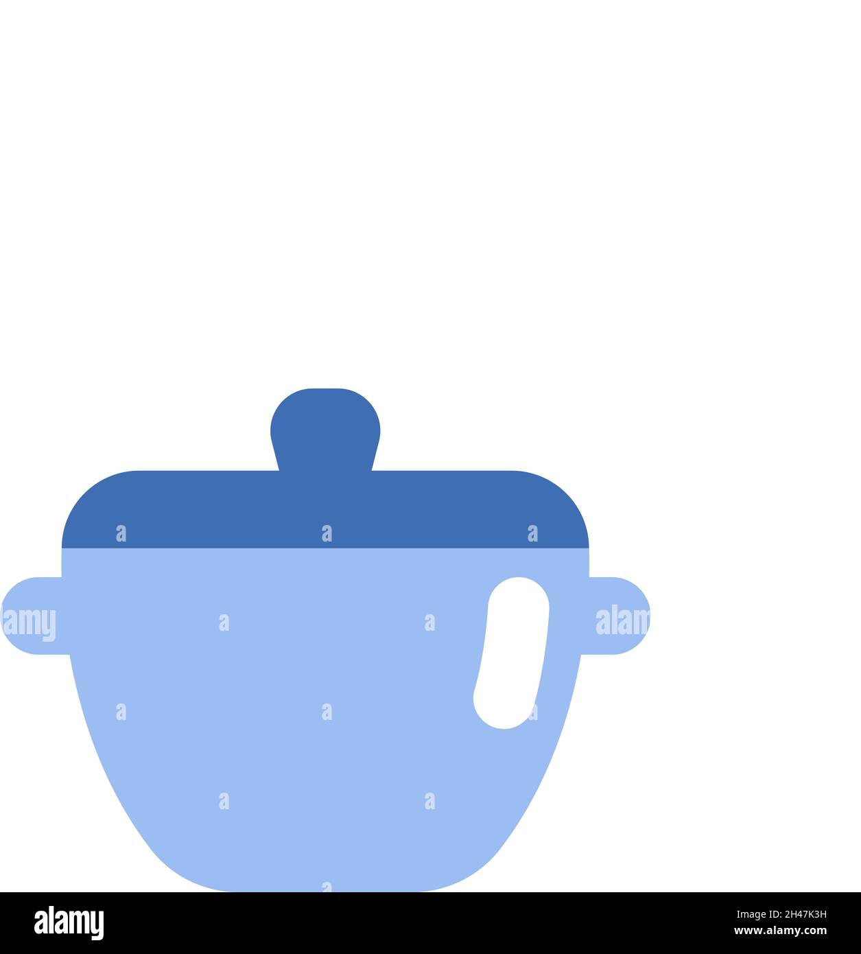 Blue pot, illustration, vector, on a white background Stock Vector ...