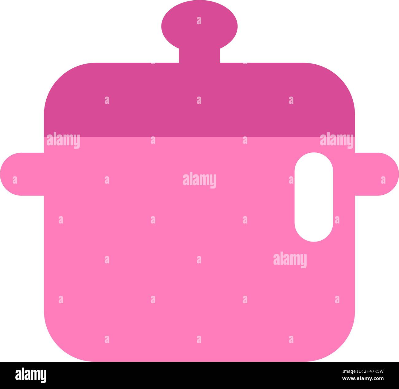 Pink big pot, illustration, vector, on a white background Stock Vector ...