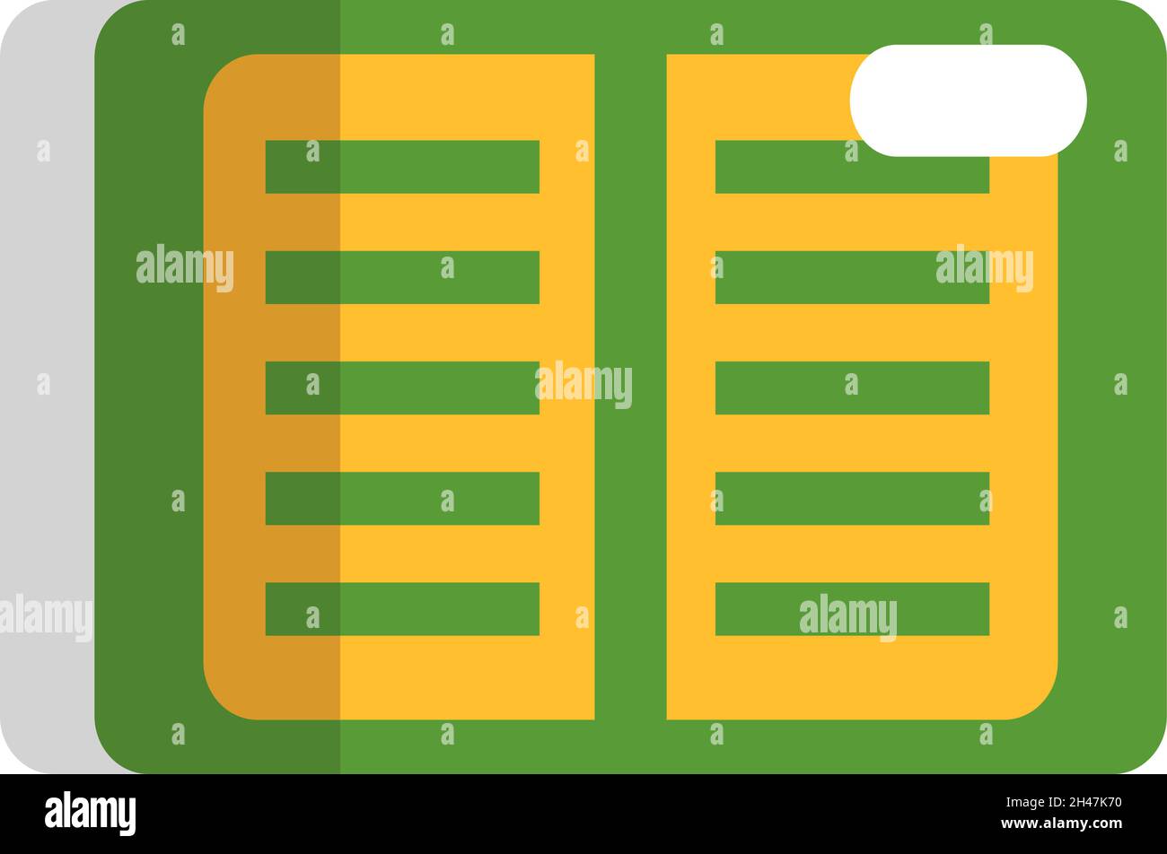 Open book, illustration, vector, on a white background Stock Vector ...