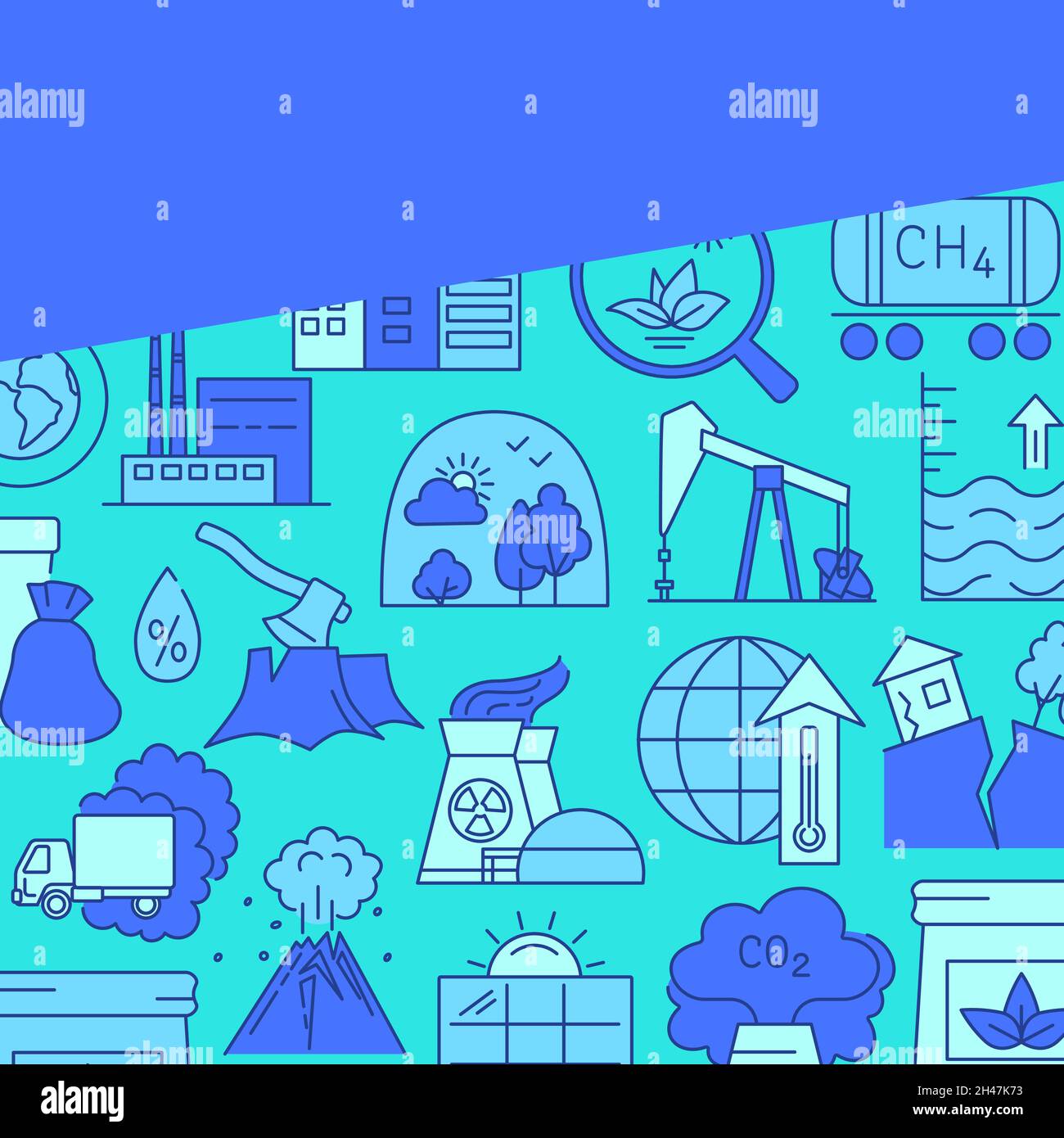 Environment protection poster with place for text. Ecology problems ...