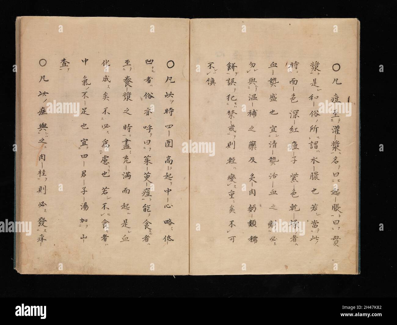 Japanese manuscript on smallpox, c. 1720 Stock Photo - Alamy