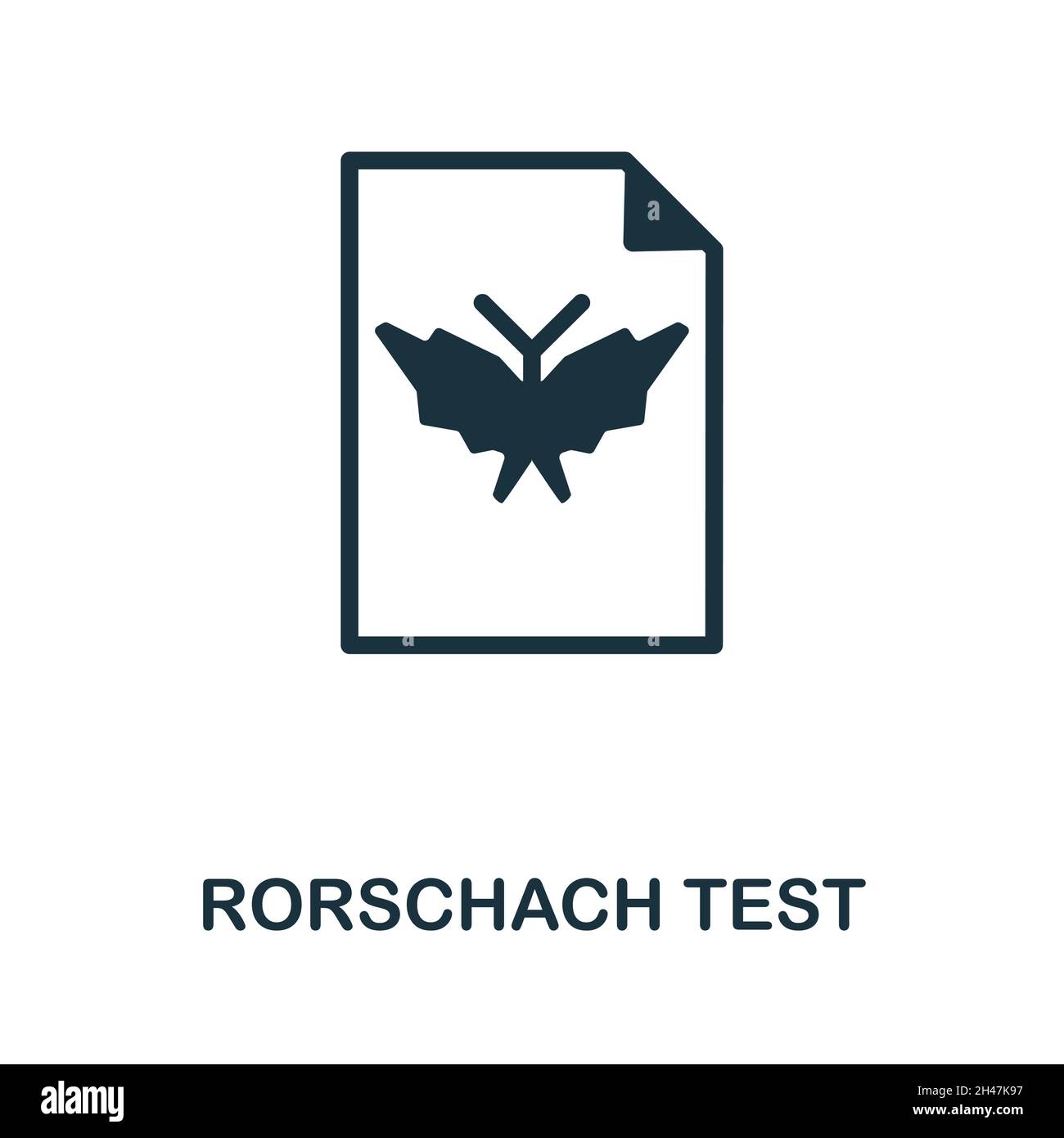 Rorschach Test icon. Monochrome sign from psychotherapy collection ...