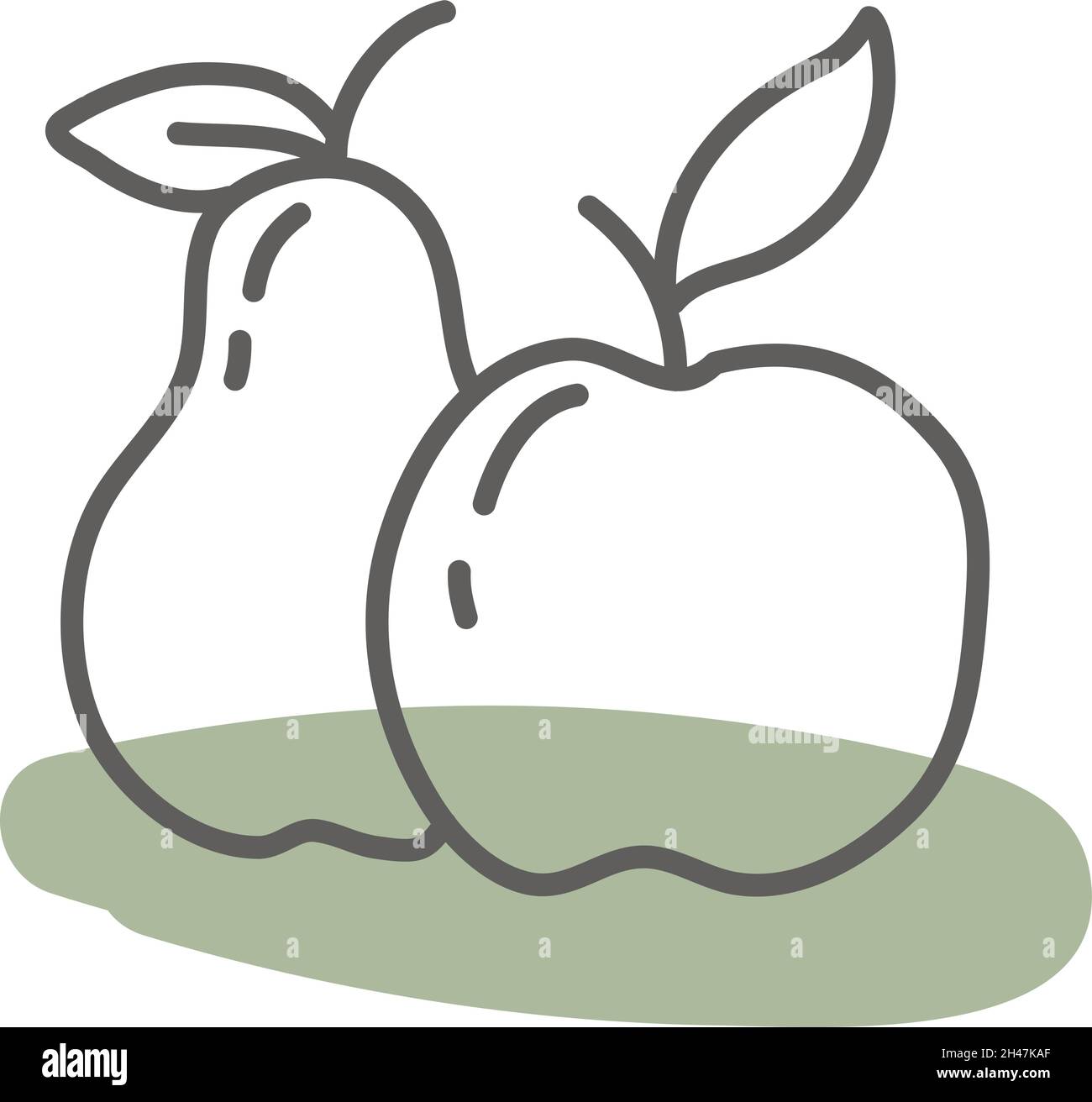 Farm fruits, illustration, vector, on a white background Stock Vector ...