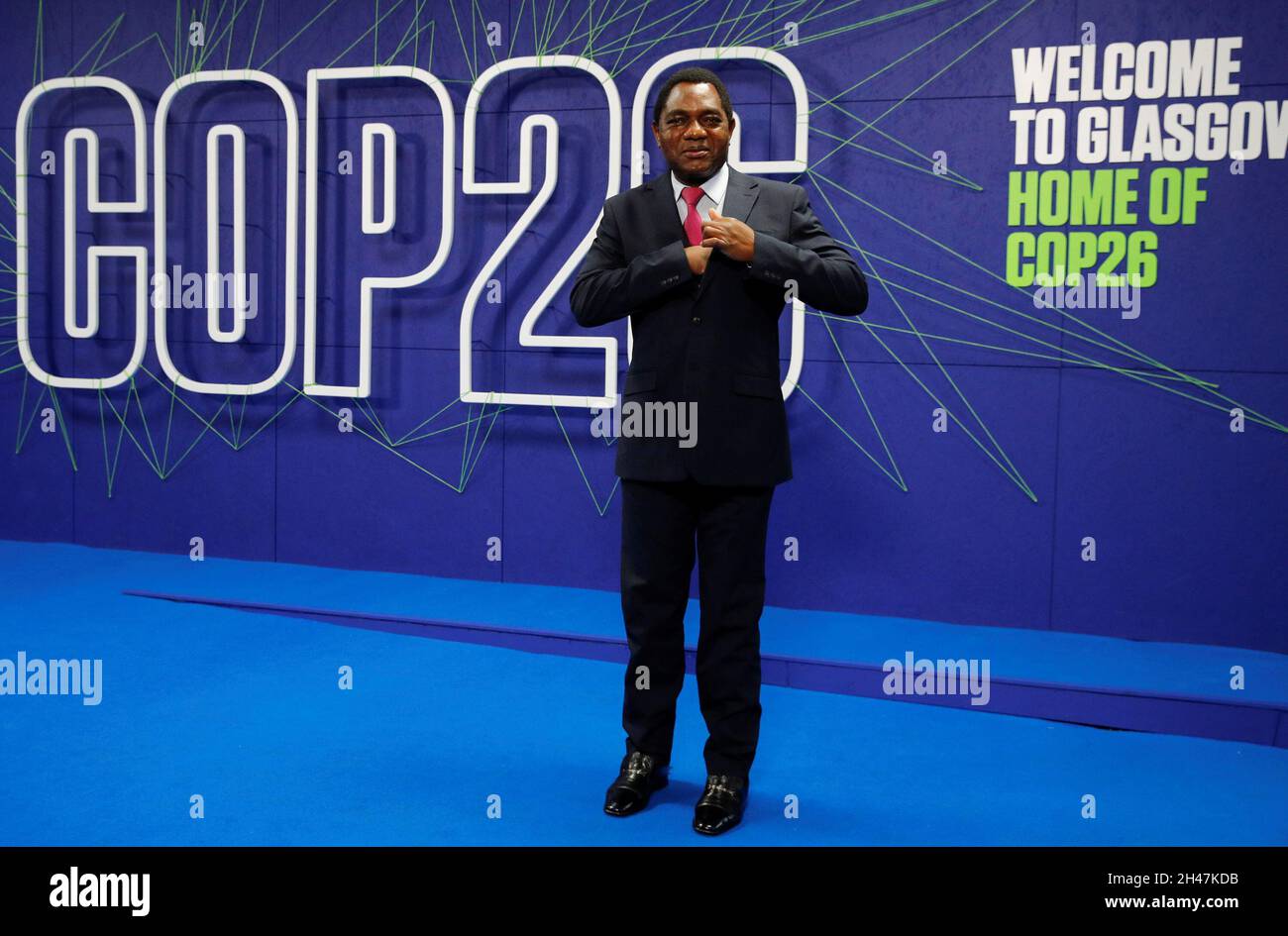 Zambia's President Hakainde Hichilema arrives for the Cop26 summit at ... Zambia's President Hakainde Hichilema arrives for the Cop26 summit at ...