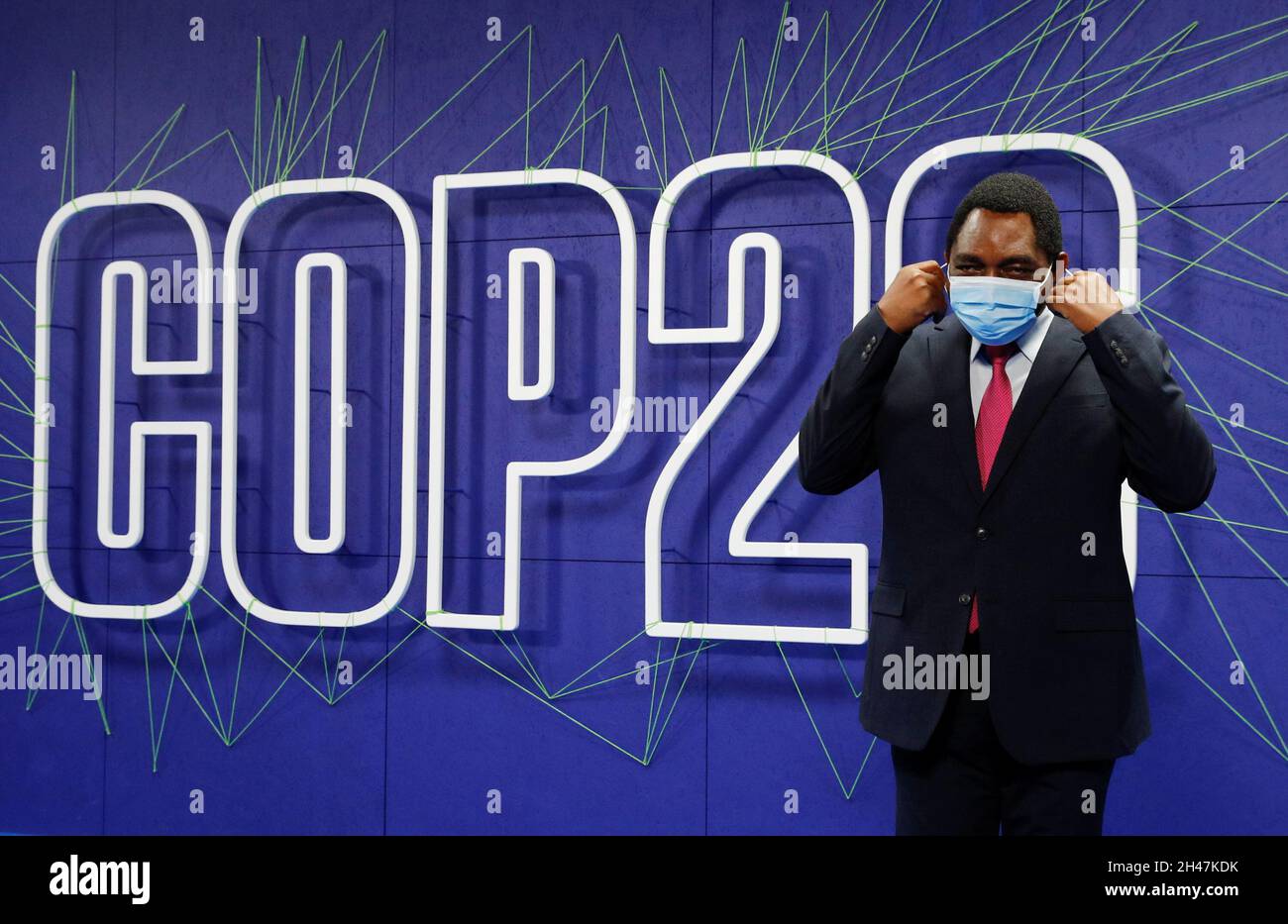 Zambia's President Hakainde Hichilema arrives for the Cop26 summit at ... Zambia's President Hakainde Hichilema arrives for the Cop26 summit at ...