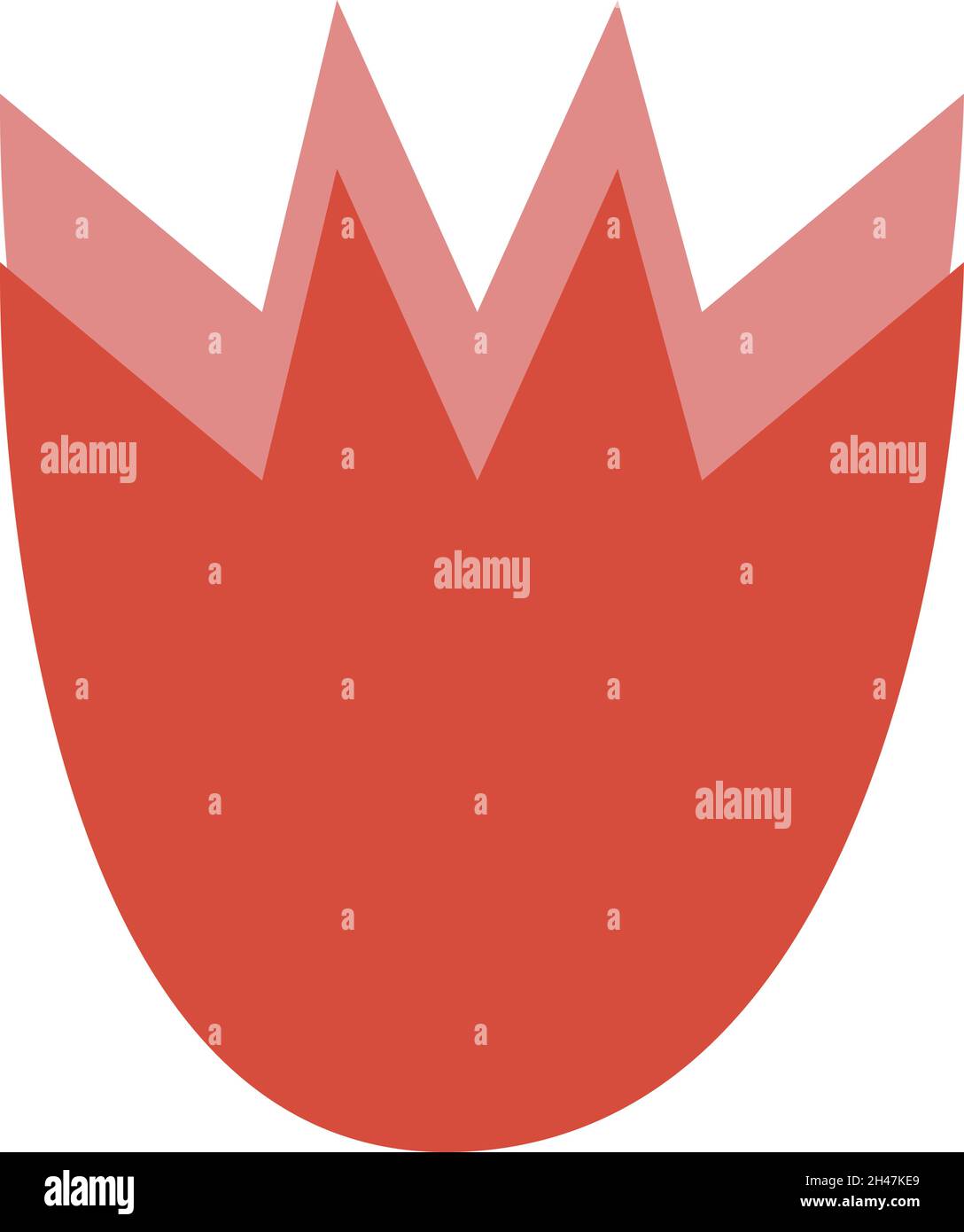 Red flower, illustration, vector, on a white background Stock Vector ...