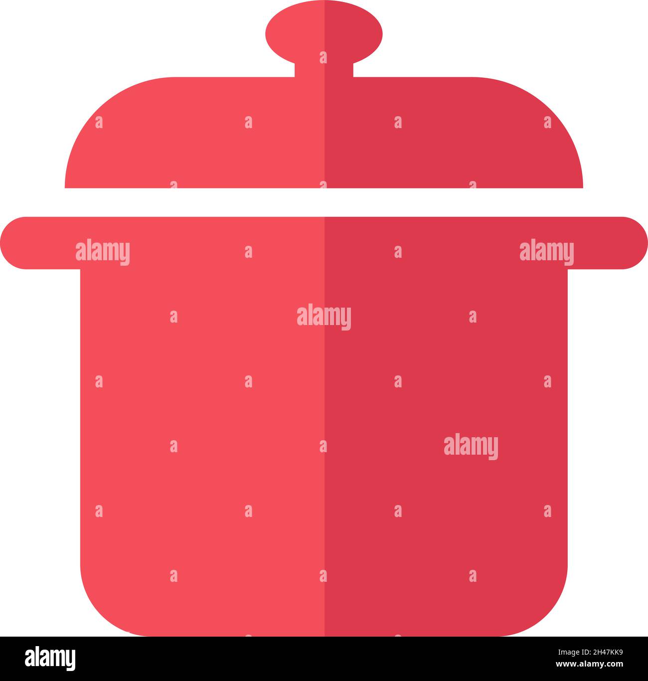 Pink pot, illustration, vector, on a white background Stock Vector ...