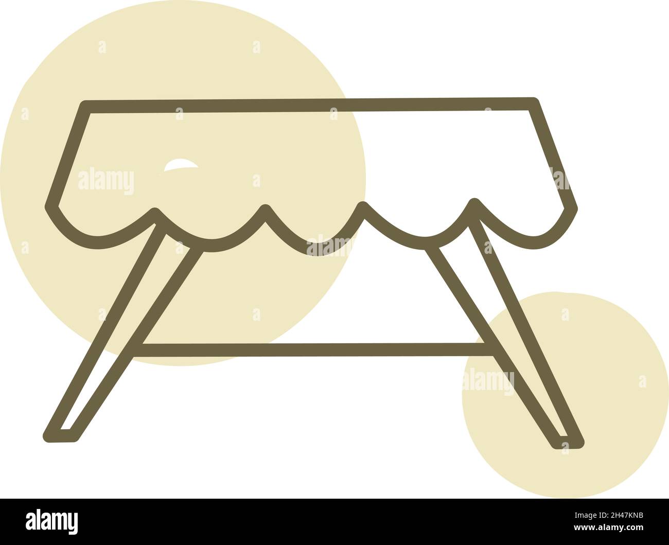 Kitchen table, illustration, vector, on a white background Stock Vector ...