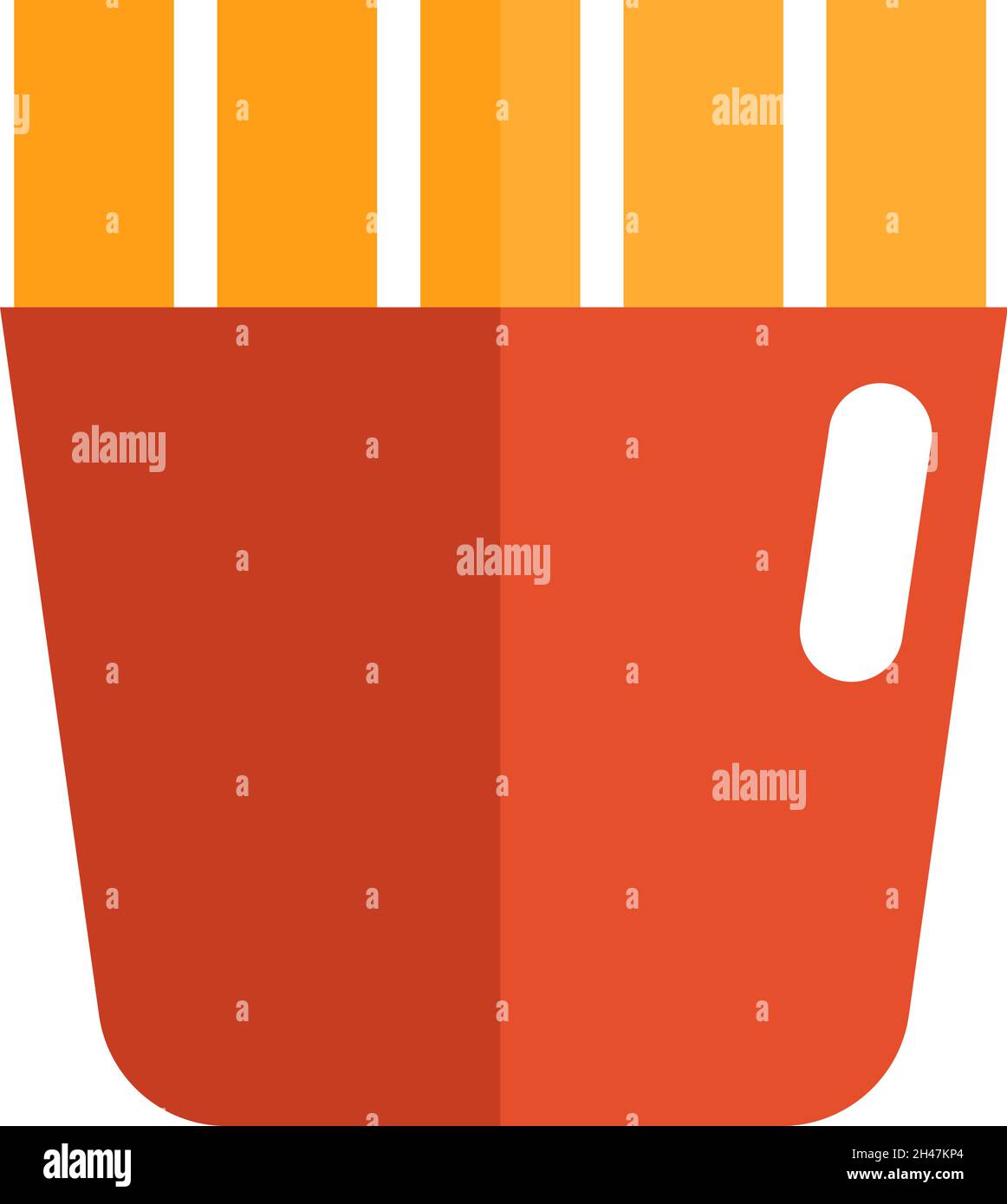 Fast food fries, illustration, vector, on a white background Stock ...