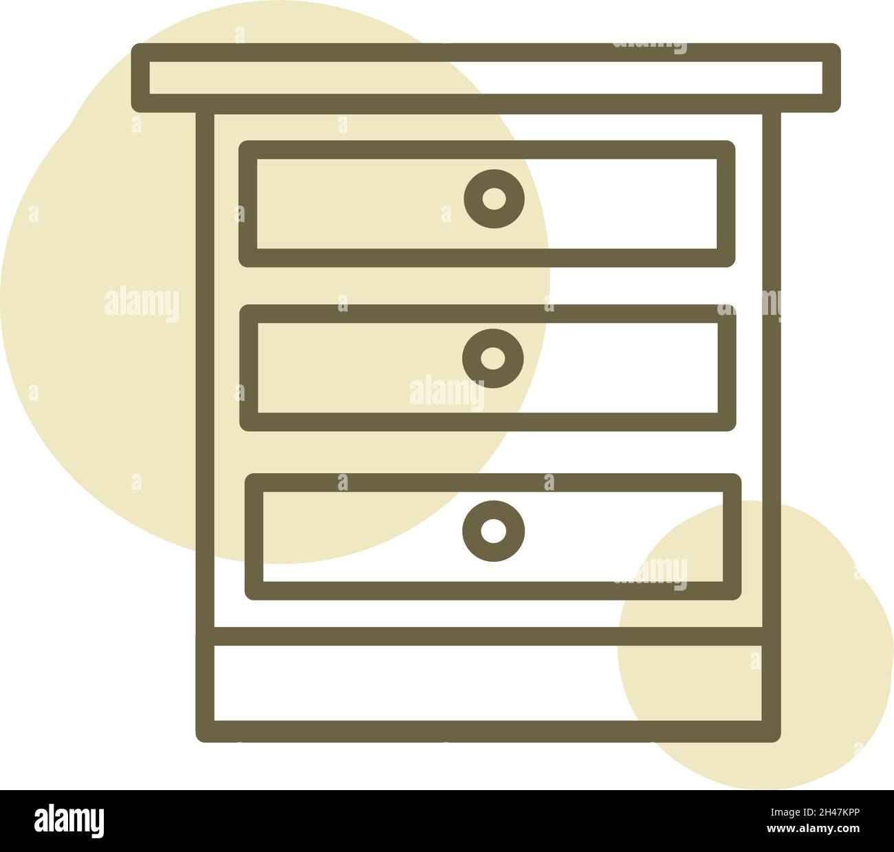 Kitchen drawers, illustration, vector, on a white background Stock ...