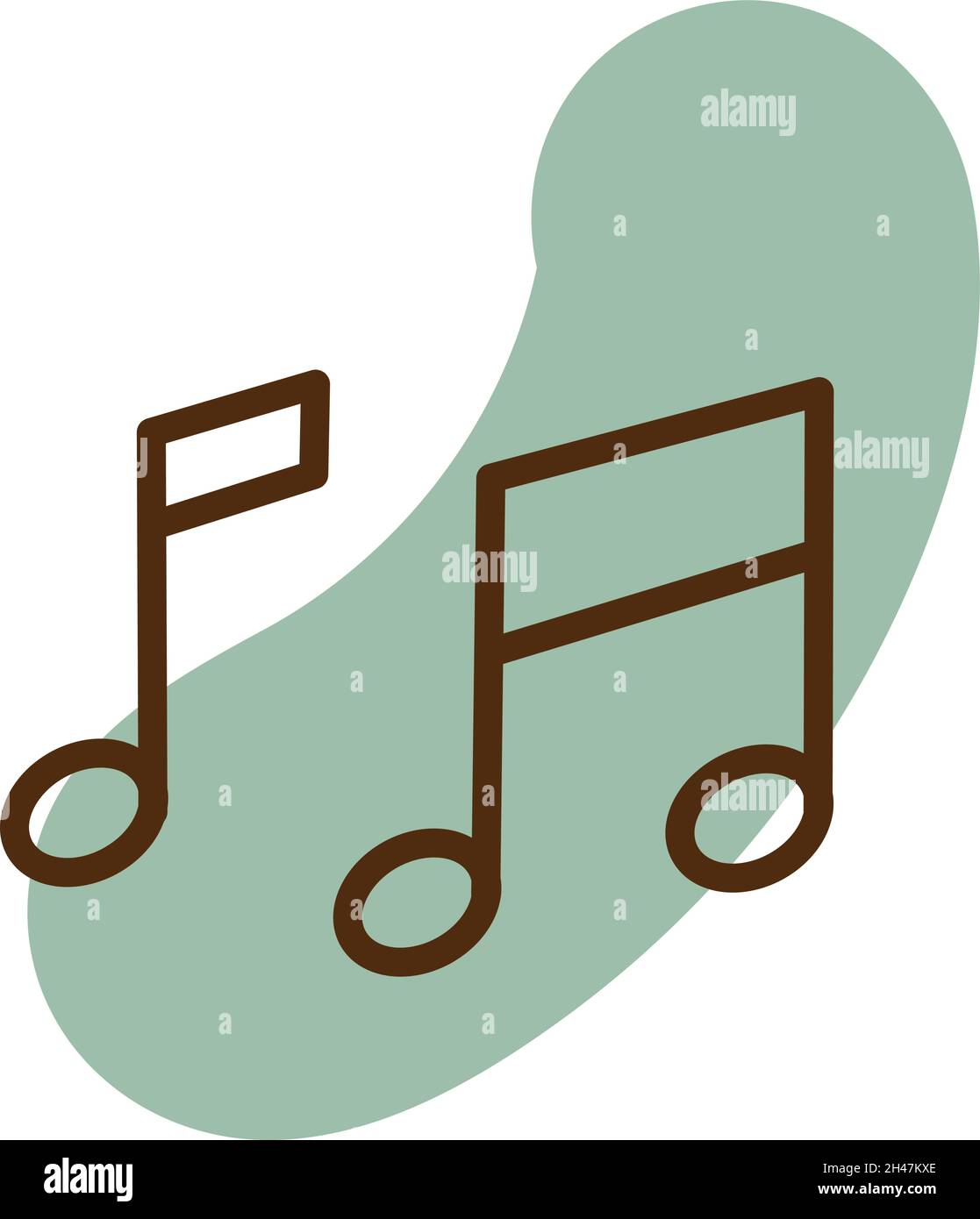Music notes, illustration, vector, on a white background Stock Vector ...