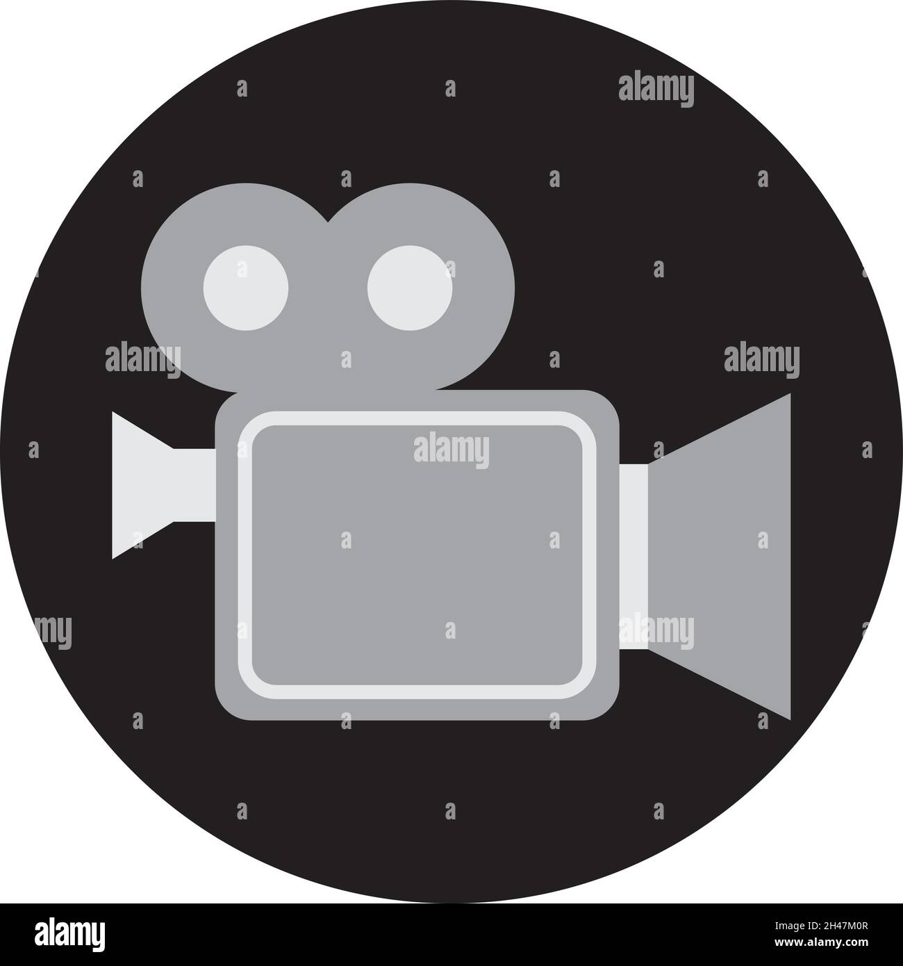 Movie camera, illustration, vector, on a white background Stock Vector ...