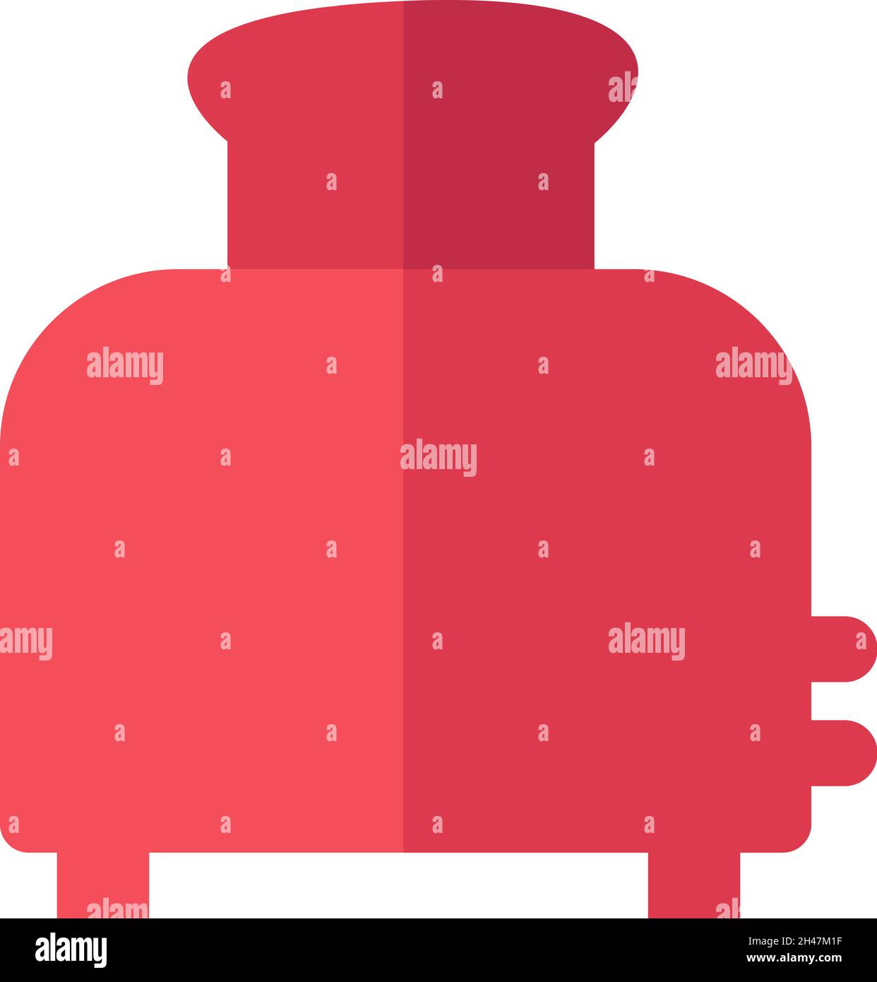 Pink toaster, illustration, vector, on a white background Stock Vector ...