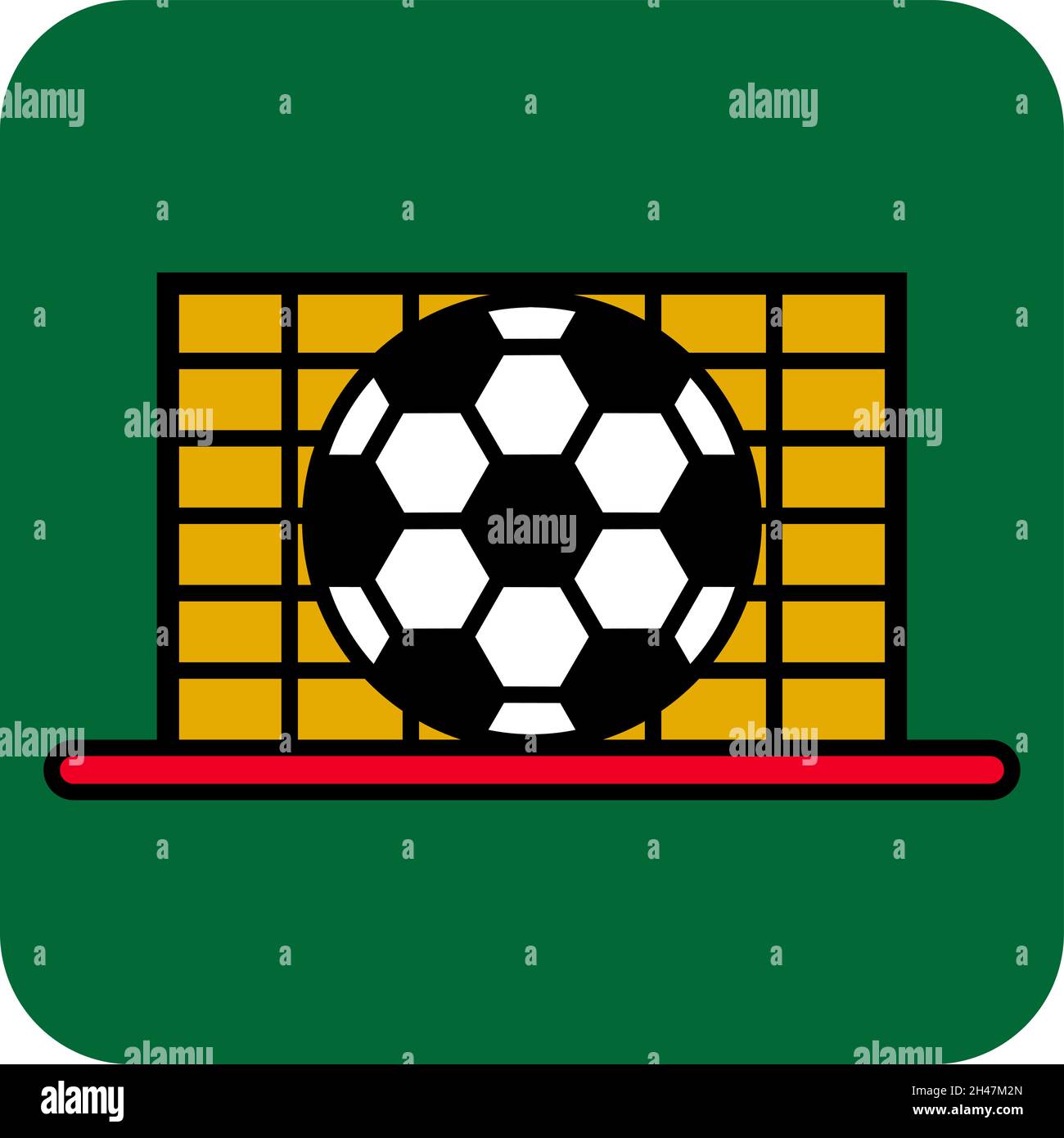 Football gate, illustration, vector, on a white background Stock Vector ...