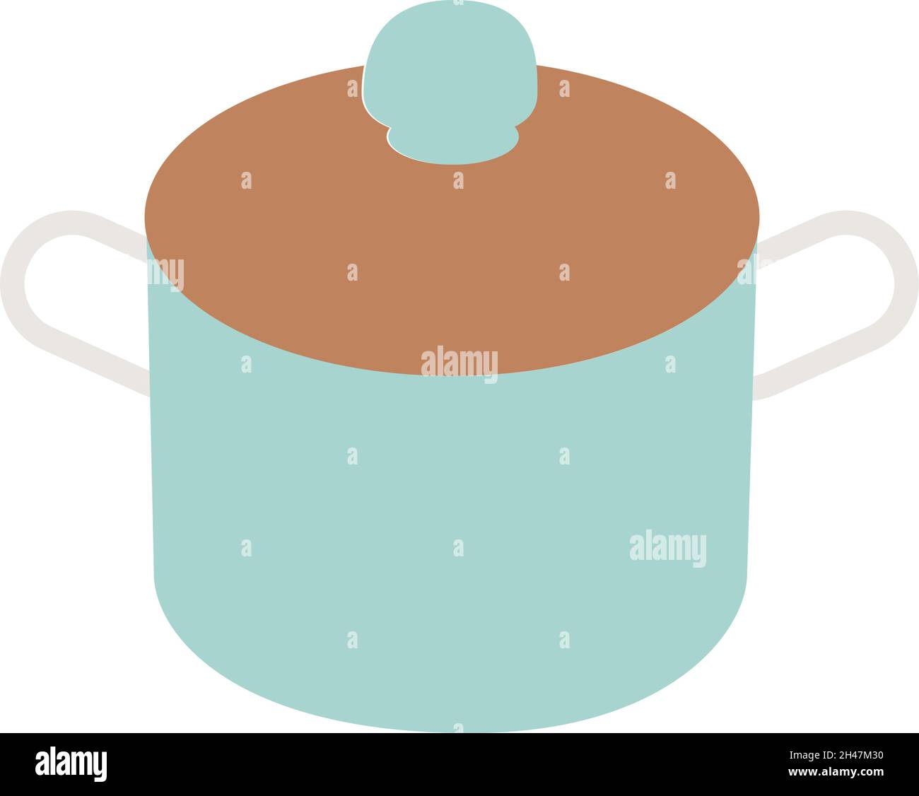 Blue pot, illustration, vector, on a white background Stock Vector ...