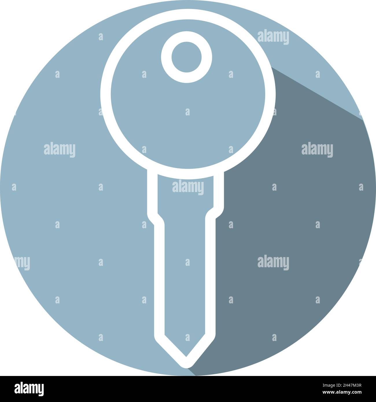 New key, illustration, vector, on a white background Stock Vector Image ...
