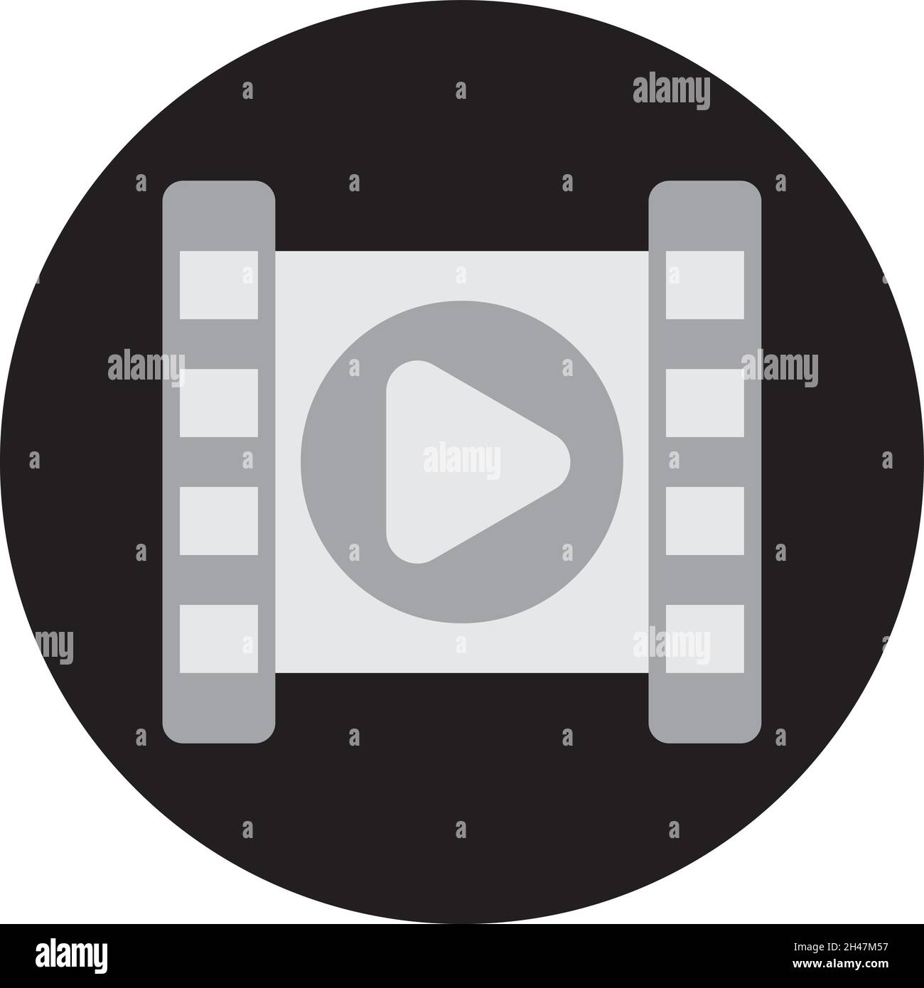 Film tape, illustration, vector, on a white background Stock Vector ...