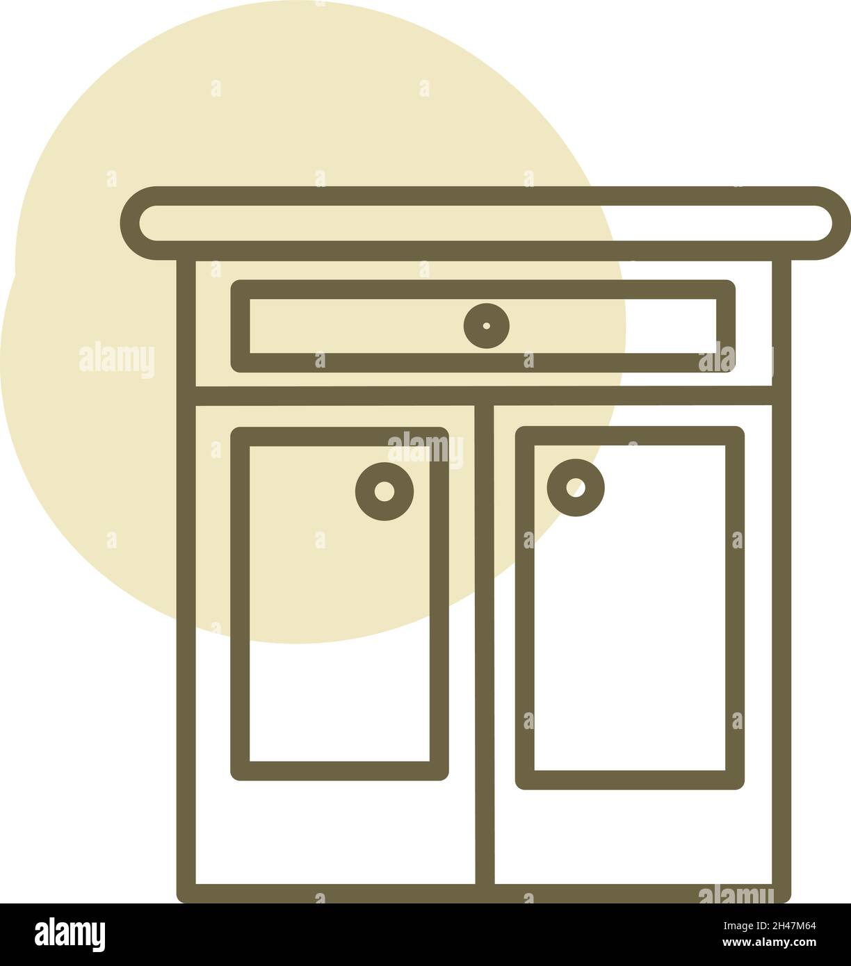 Kitchen counter top, illustration, vector, on a white background Stock ...