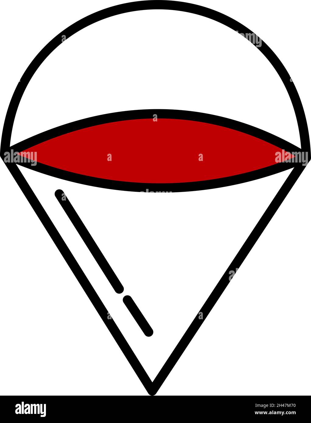 Water cone, illustration, vector, on a white background Stock Vector ...