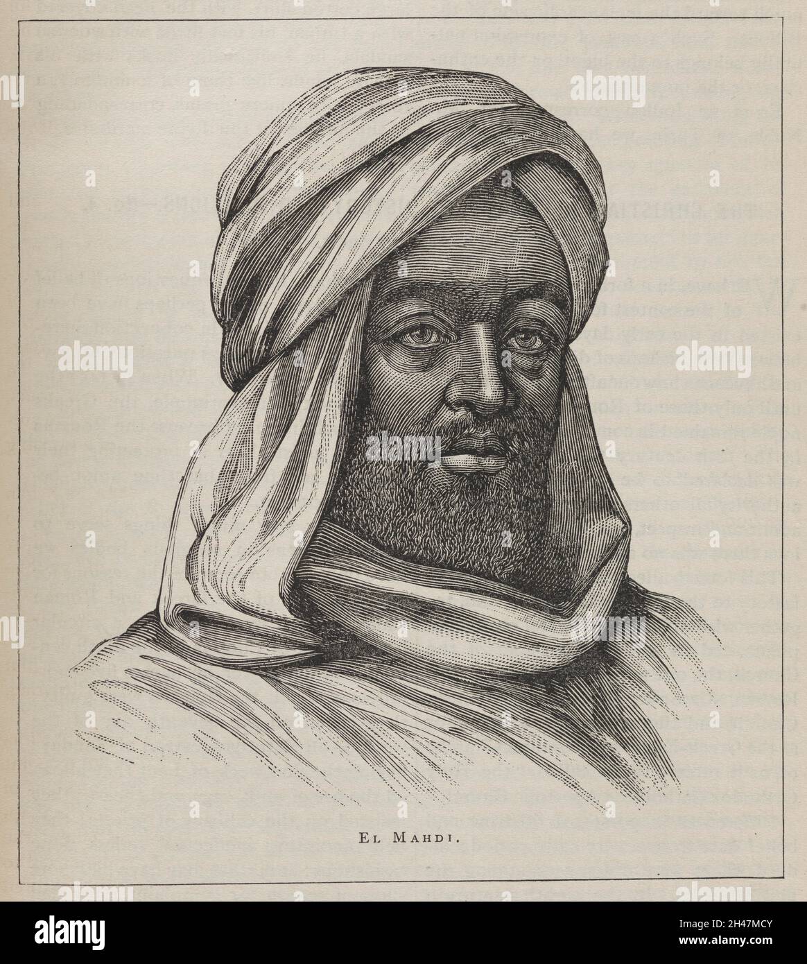 Illustration of El Mahdi. The phrenological journal, 1885 Stock Photo ...