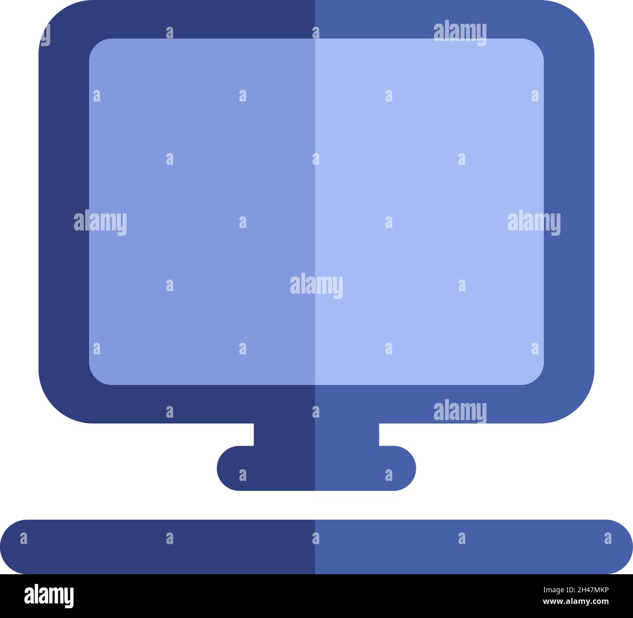 Purple computer, illustration, vector, on a white background Stock ...