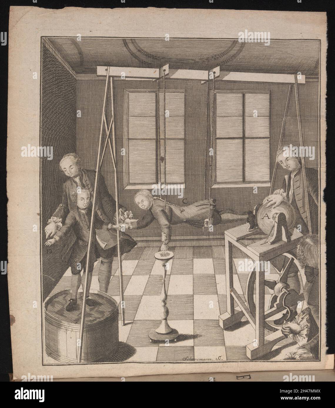 Frontispiece to Novi profectus in historia electricitatis Stock Photo ...