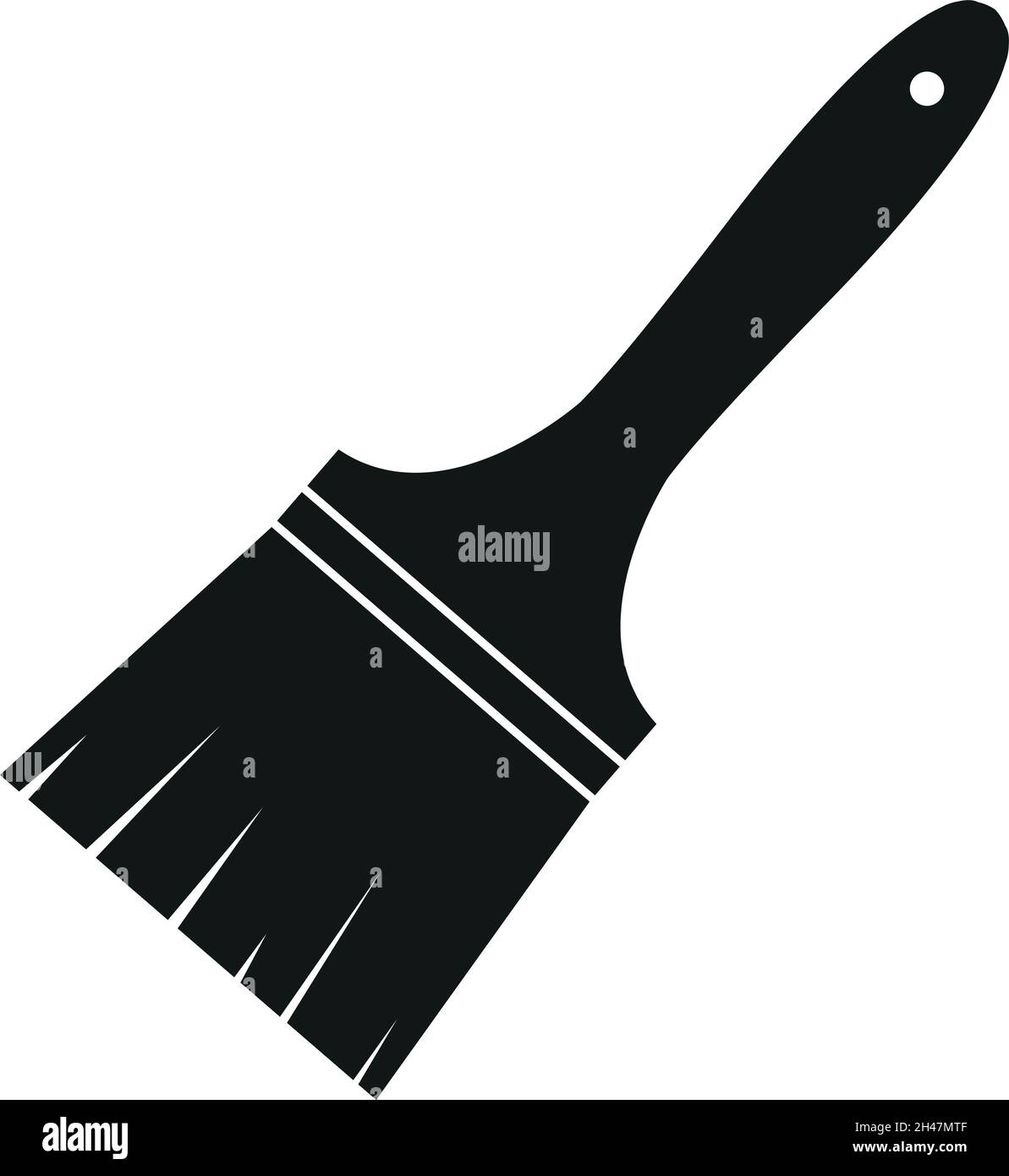 Paint brush icon vector. Surface coating construction maintenance tool ...