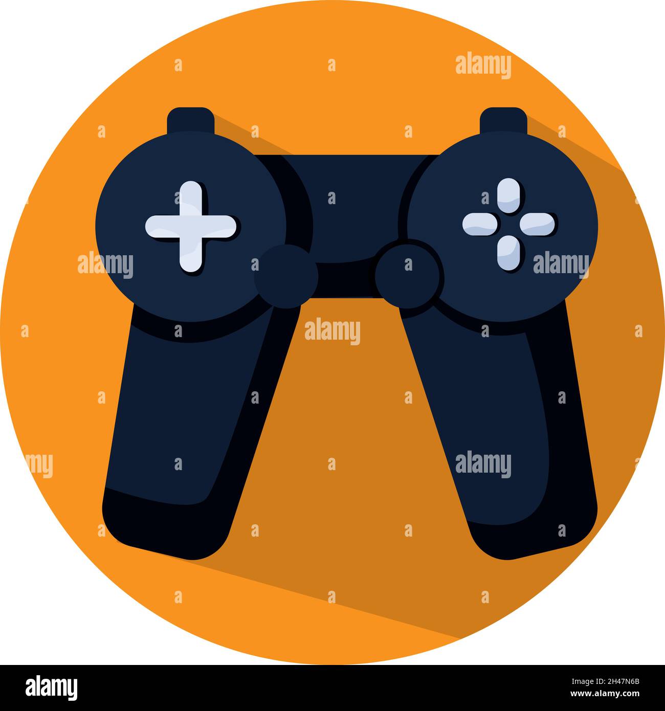 Gaming controller, illustration, vector, on a white background Stock ...