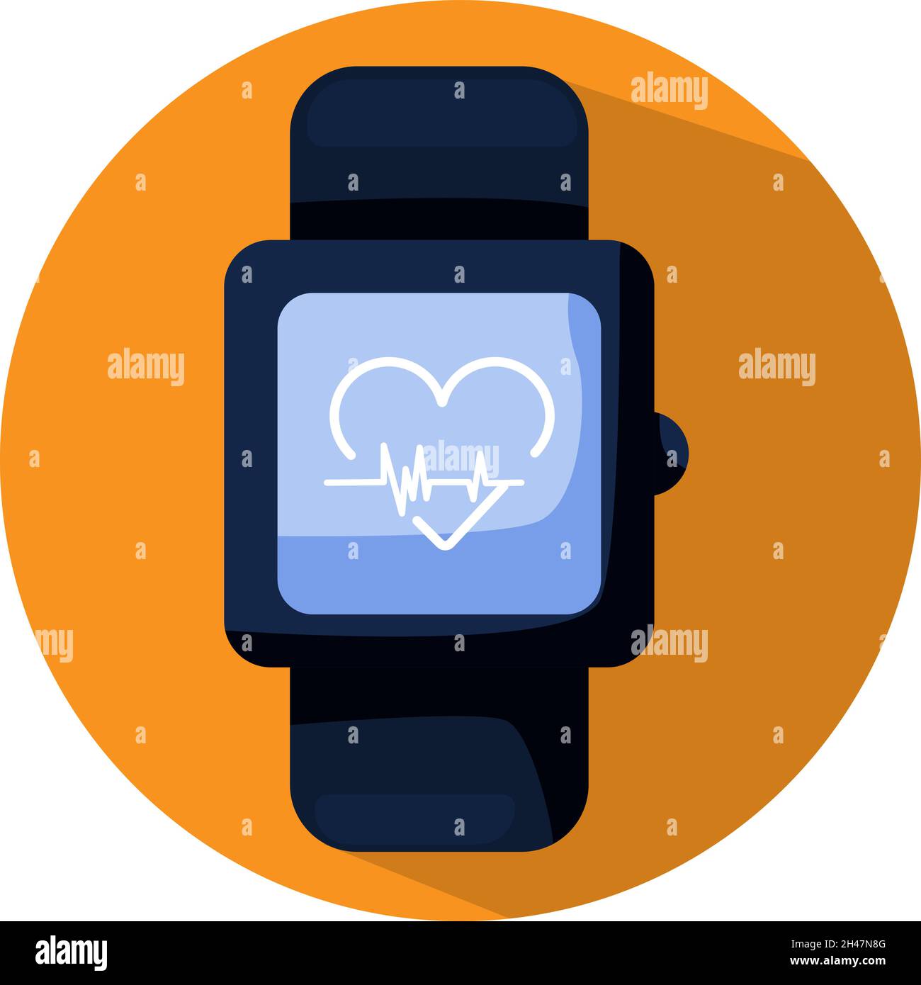 Fitness watch, illustration, vector, on a white background Stock Vector ...