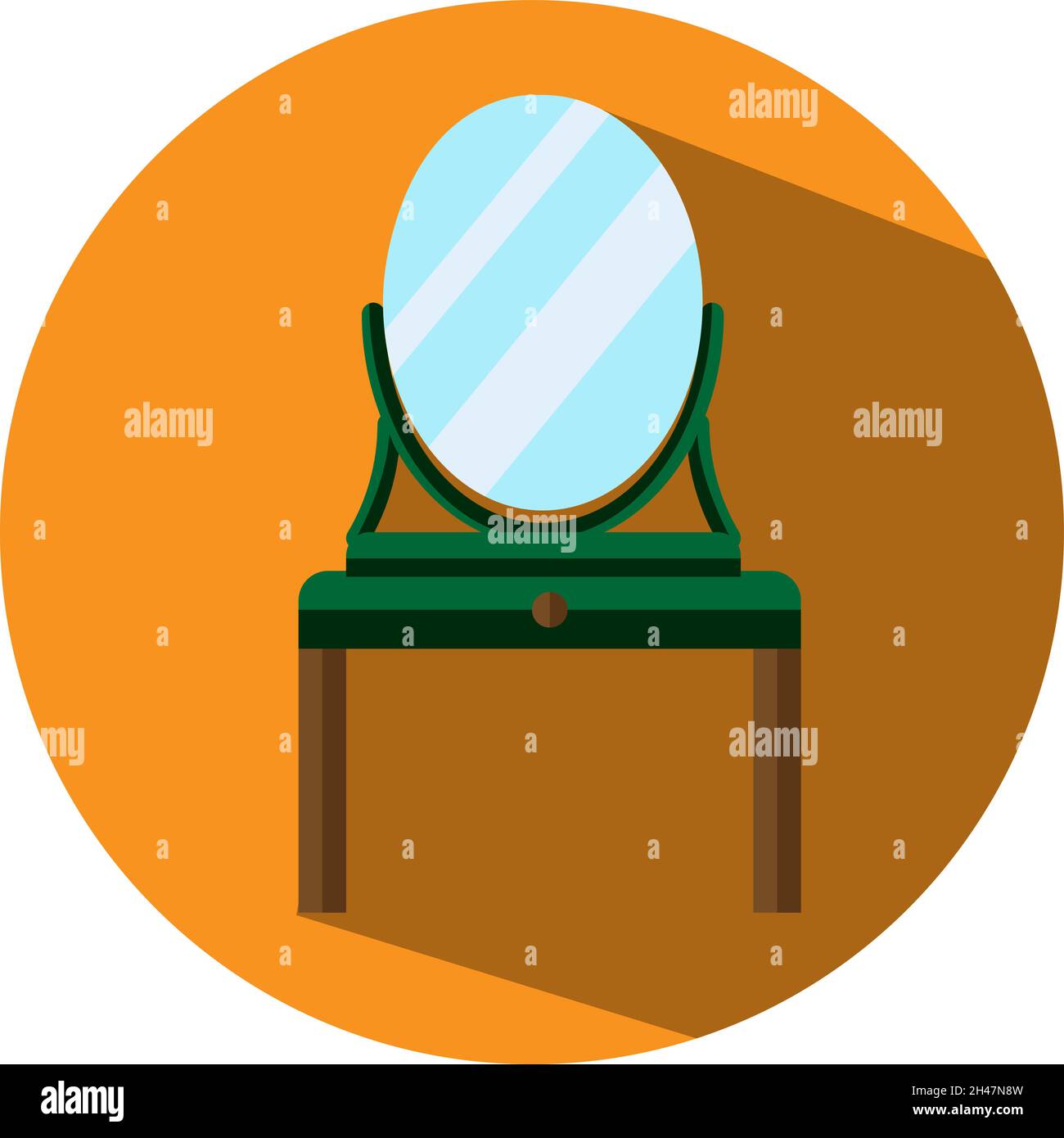 Woman dressing table illustration Stock Vector Images - Alamy