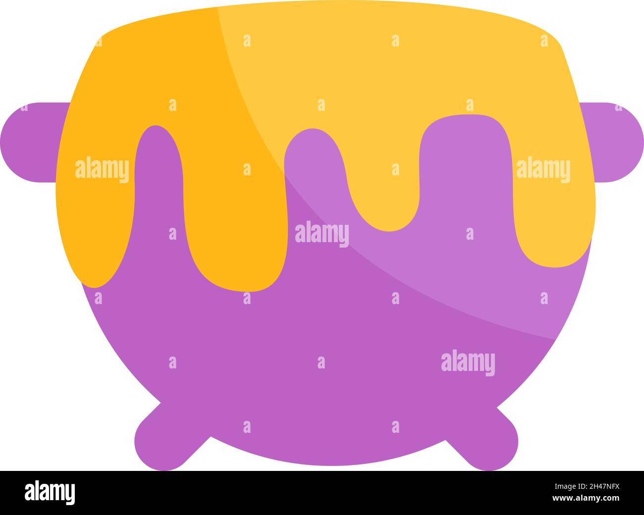 Magic poison in pot, illustration, vector, on a white background Stock ...