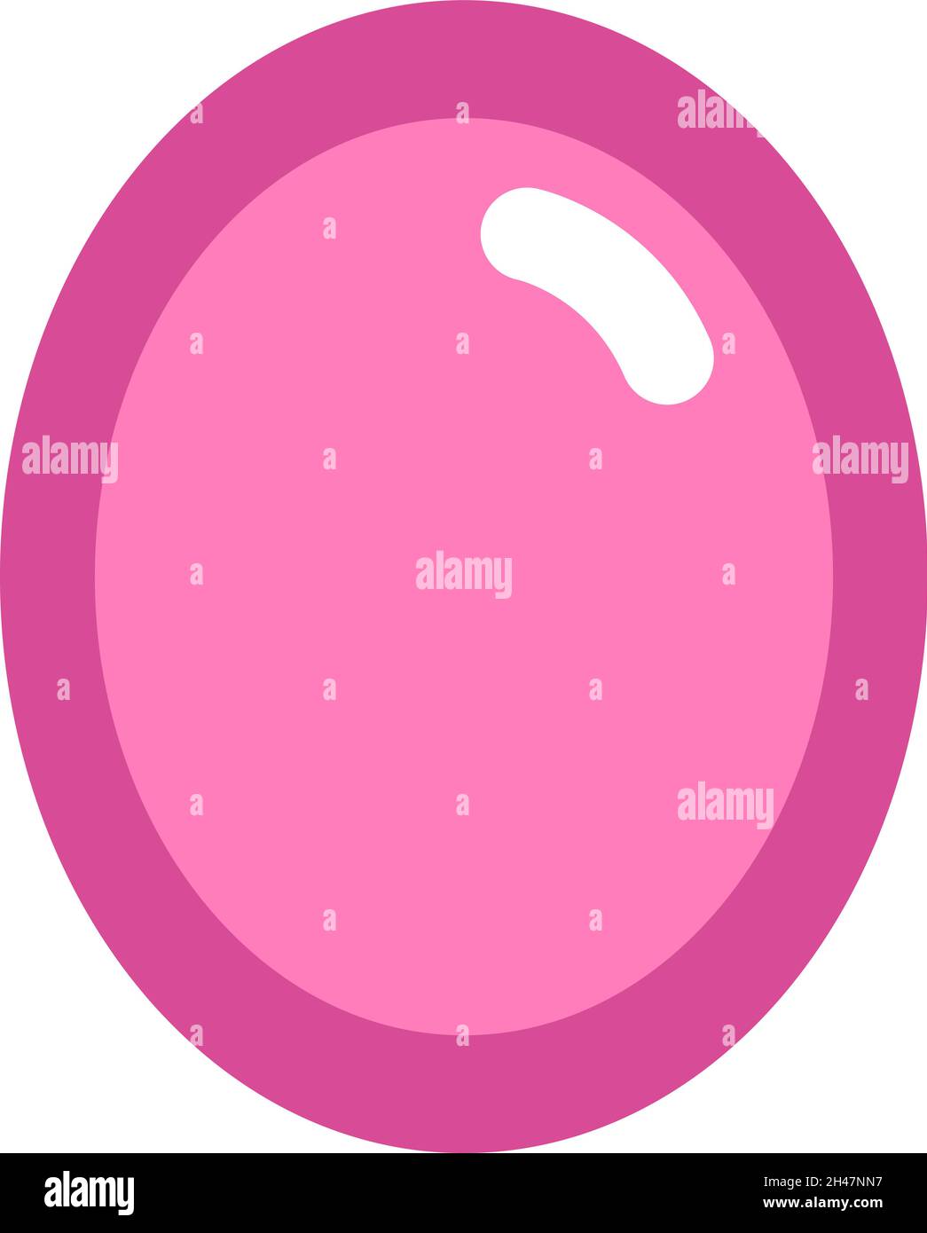 Pink mirror, illustration, vector, on a white background Stock Vector ...