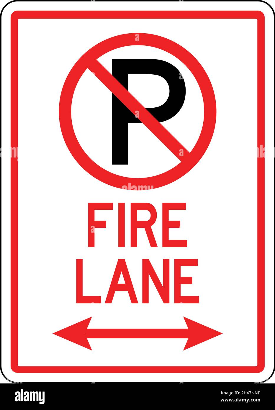 Fire Lane Tow Away Zone Sign. Parking signs and symbols Stock Vector ...