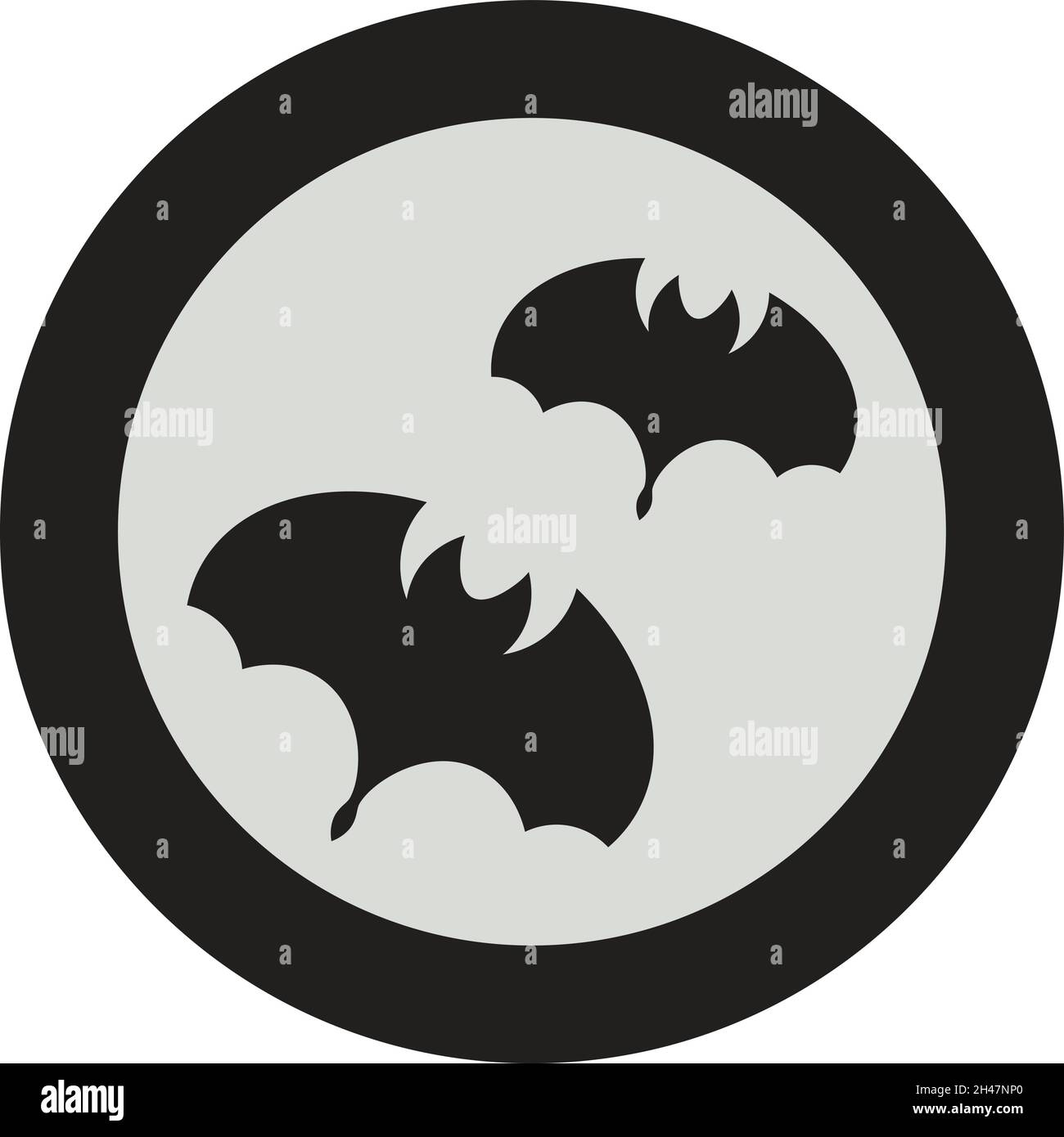 Bats and moon graphic Cut Out Stock Images & Pictures - Alamy