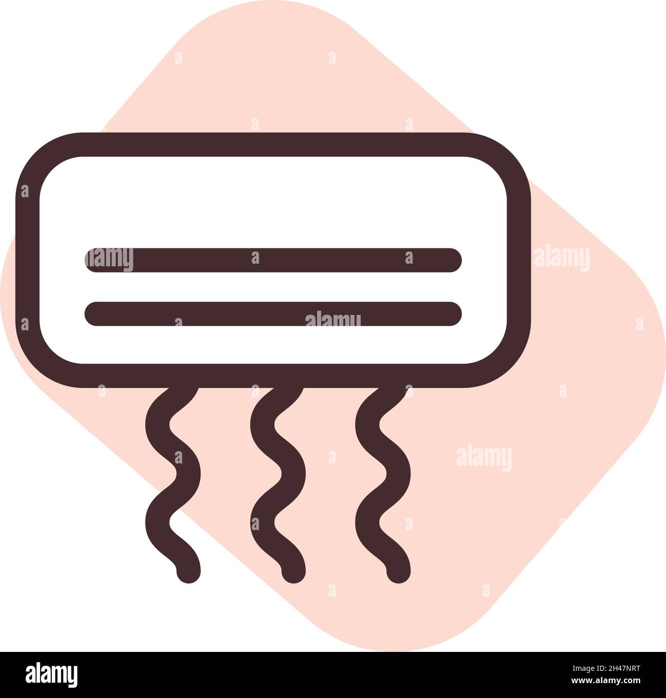Air conditioner, illustration, vector, on a white background Stock ...