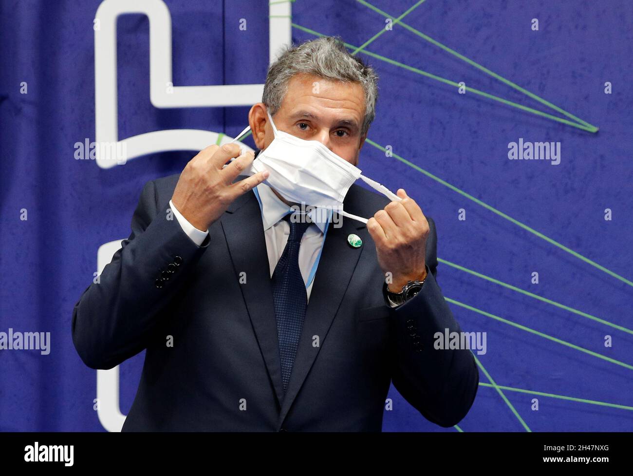 Morocco's Prime Minister Aziz Akhannouch arrives for the Cop26 summit ...
