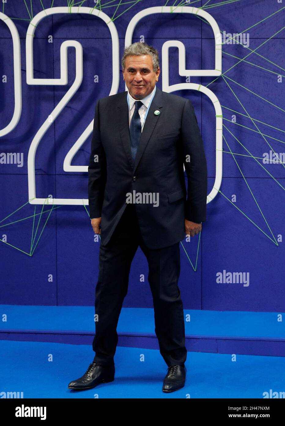 Morocco's Prime Minister Aziz Akhannouch arrives for the Cop26 summit ...