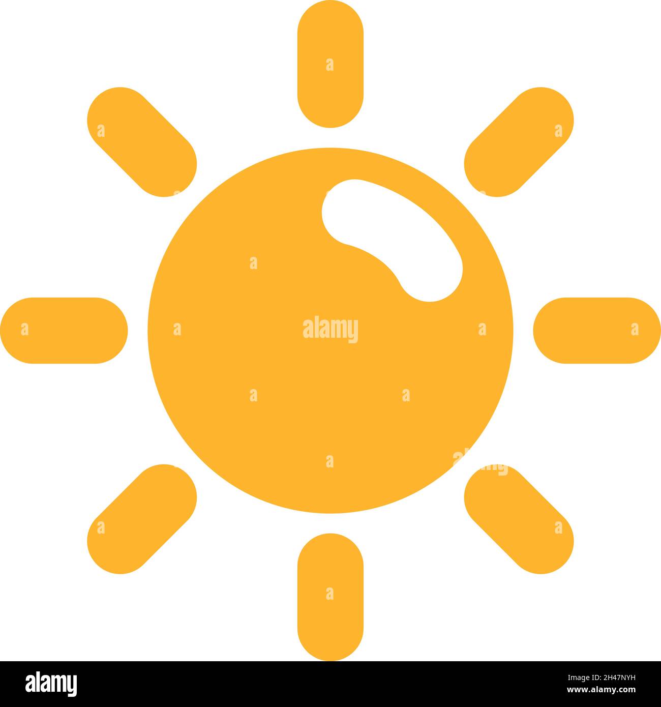 Morning sun, illustration, vector, on a white background Stock Vector ...
