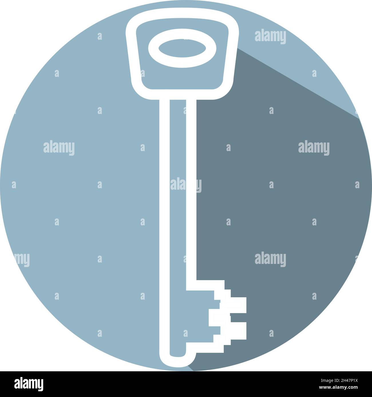 Vault key, illustration, vector, on a white background Stock Vector ...