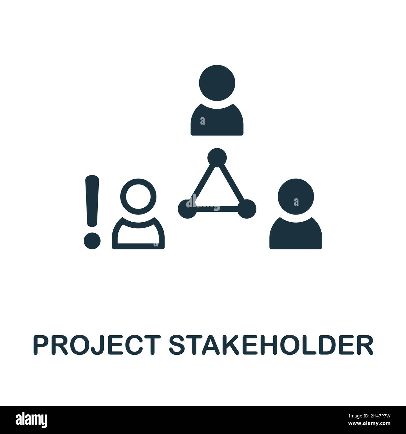 Project Stakeholder icon. Monochrome sign from project development ...